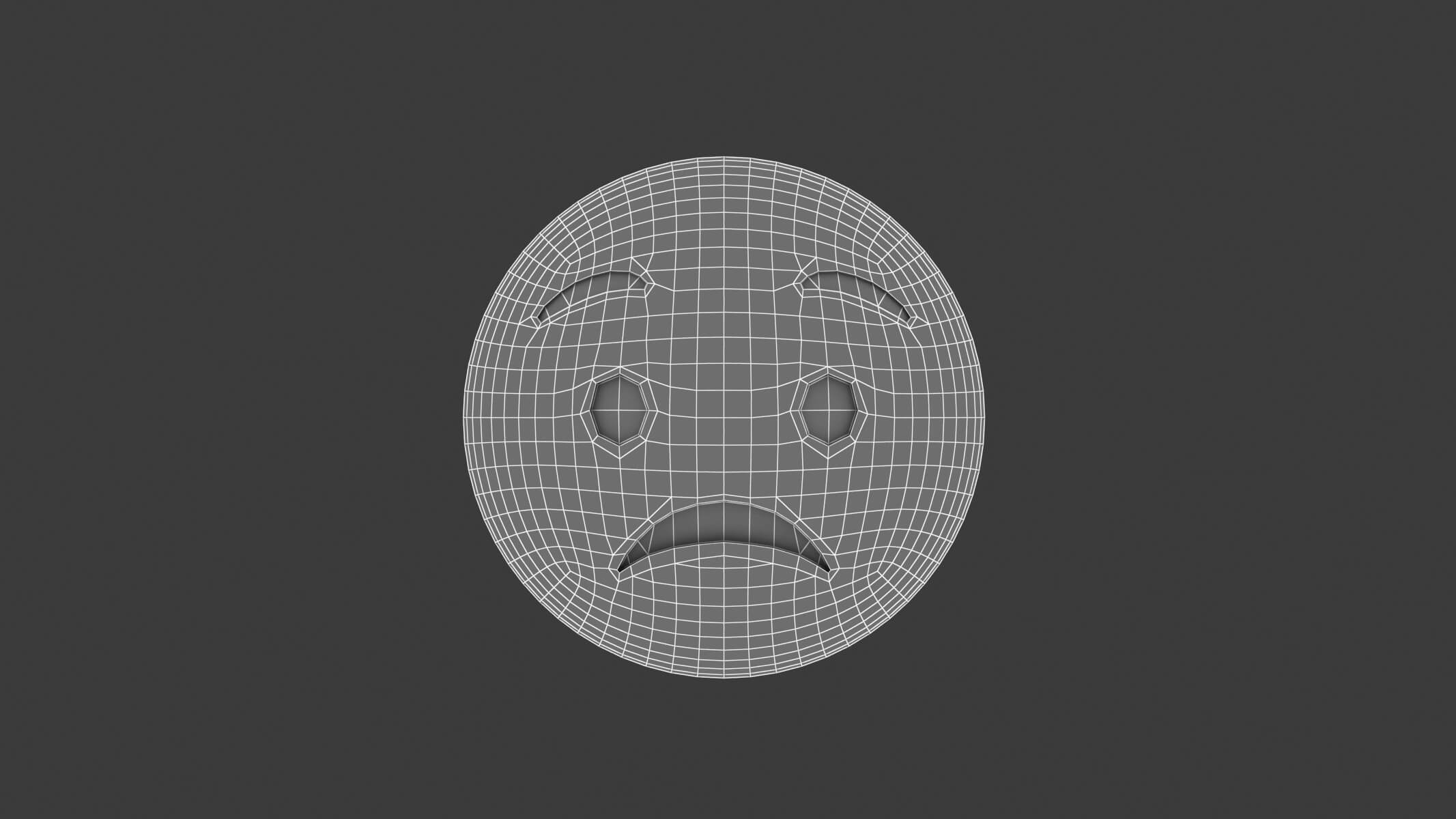 Worried Face - 3D Model by frezzy