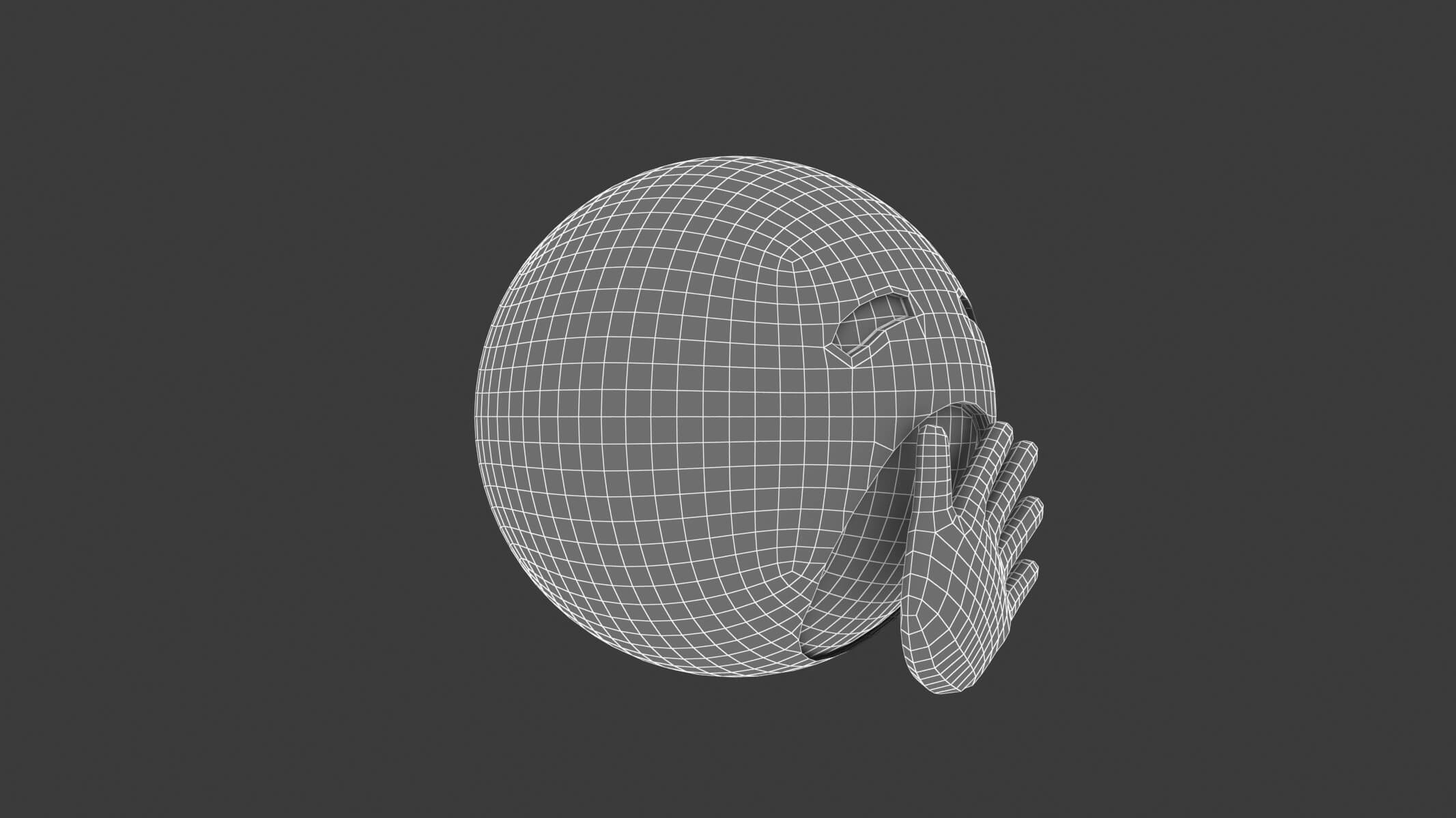 Yawning Face - 3D Model by frezzy