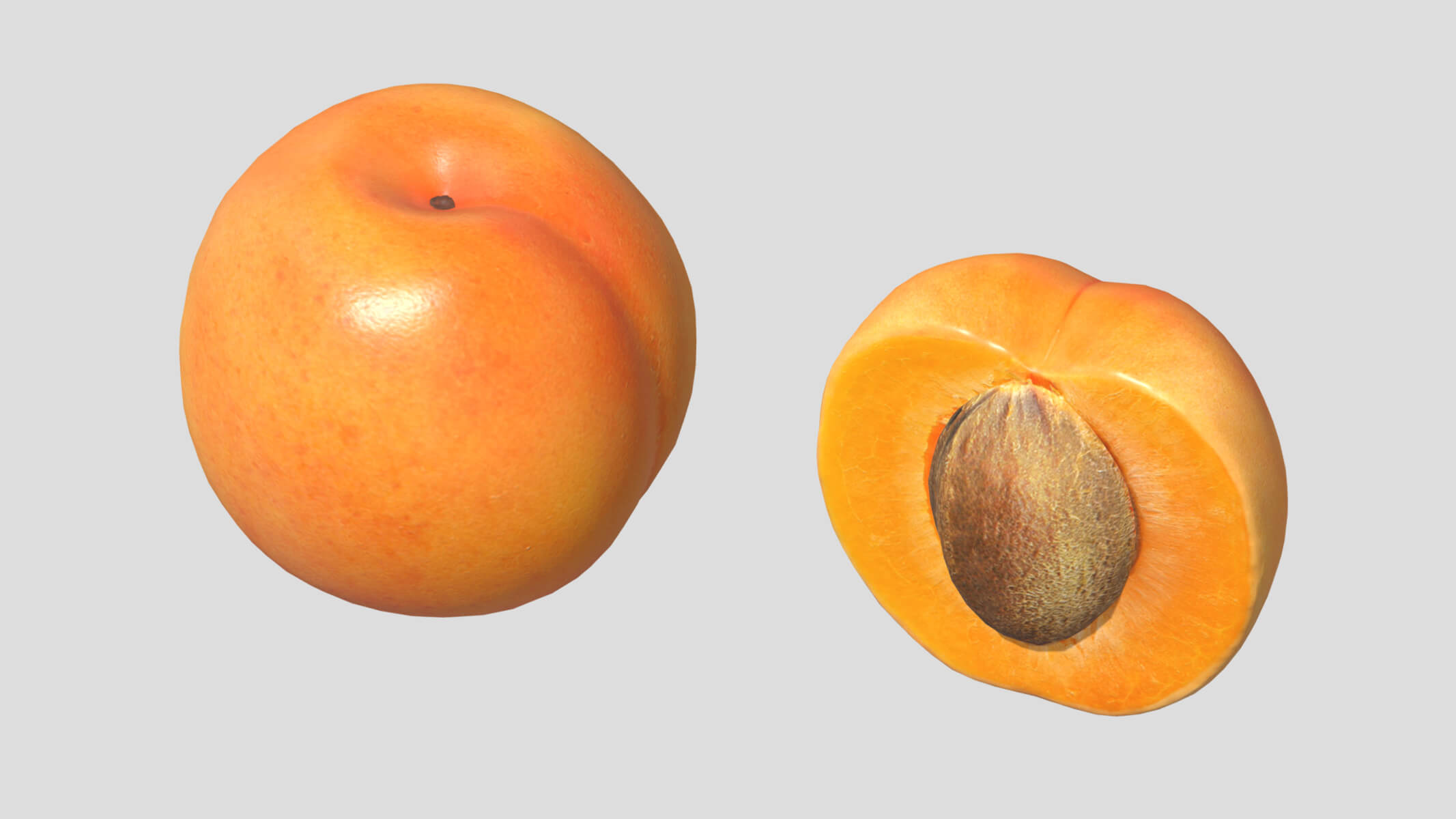 Apricot Low Poly - 3D Model by frezzy