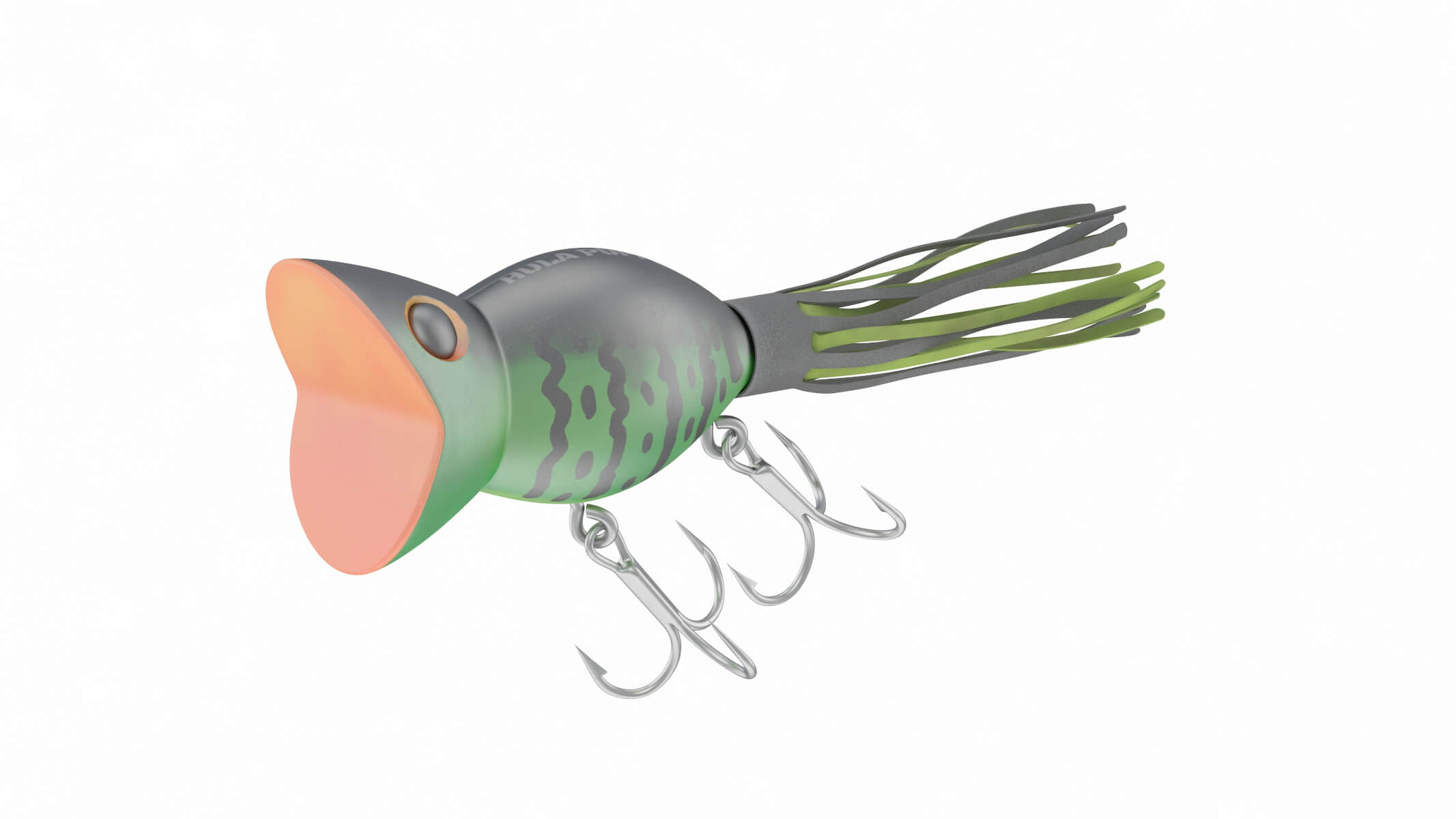 Arbogast Hula Popper Lure - 3D Model by frezzy