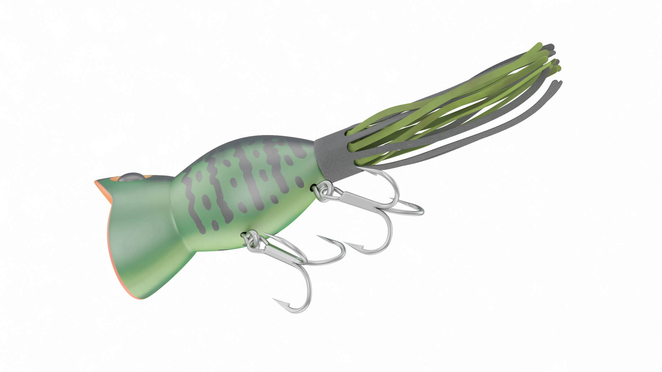 Arbogast Hula Popper Lure - 3D Model by frezzy