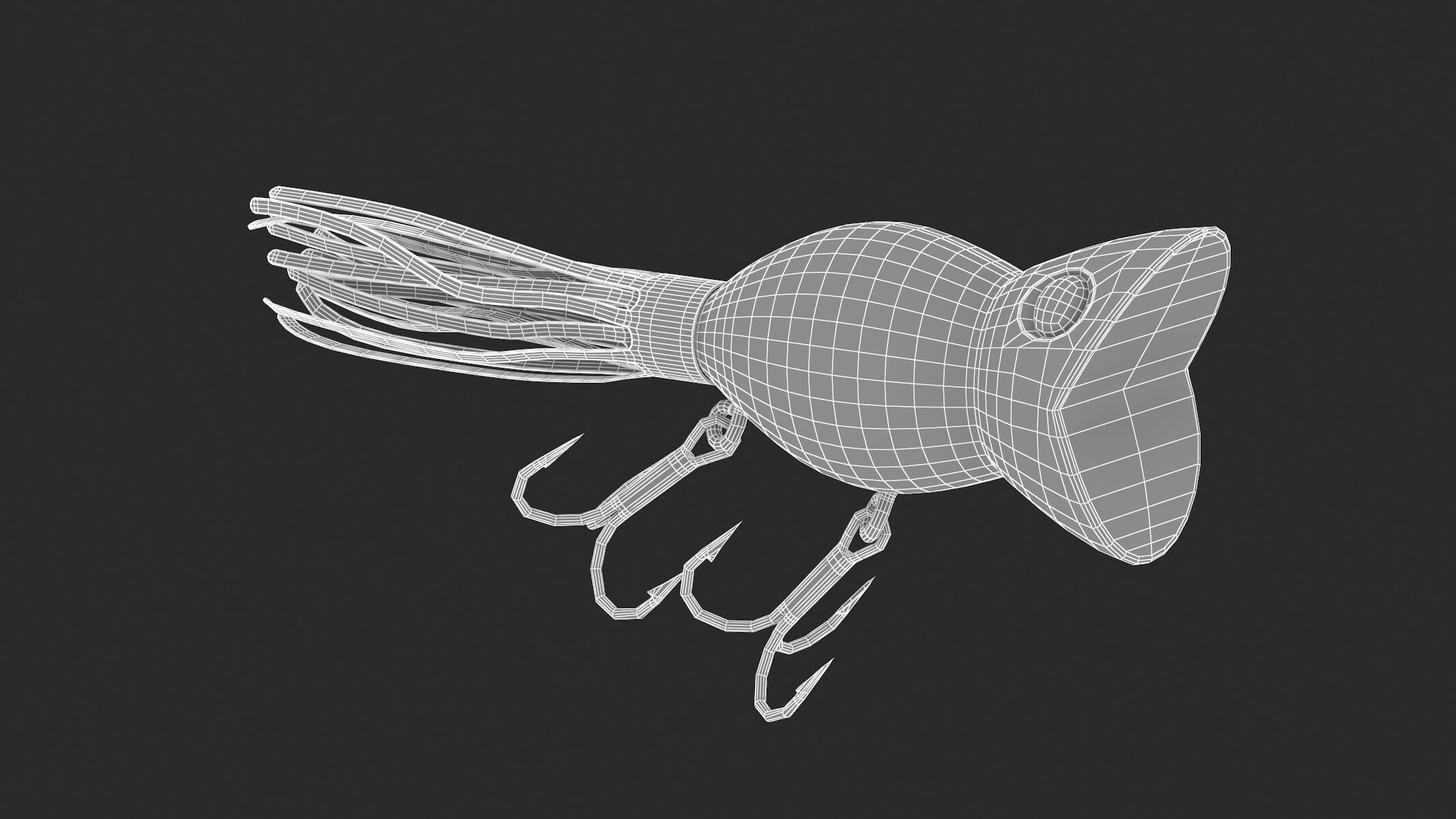 Arbogast Hula Popper Lure - 3D Model by frezzy