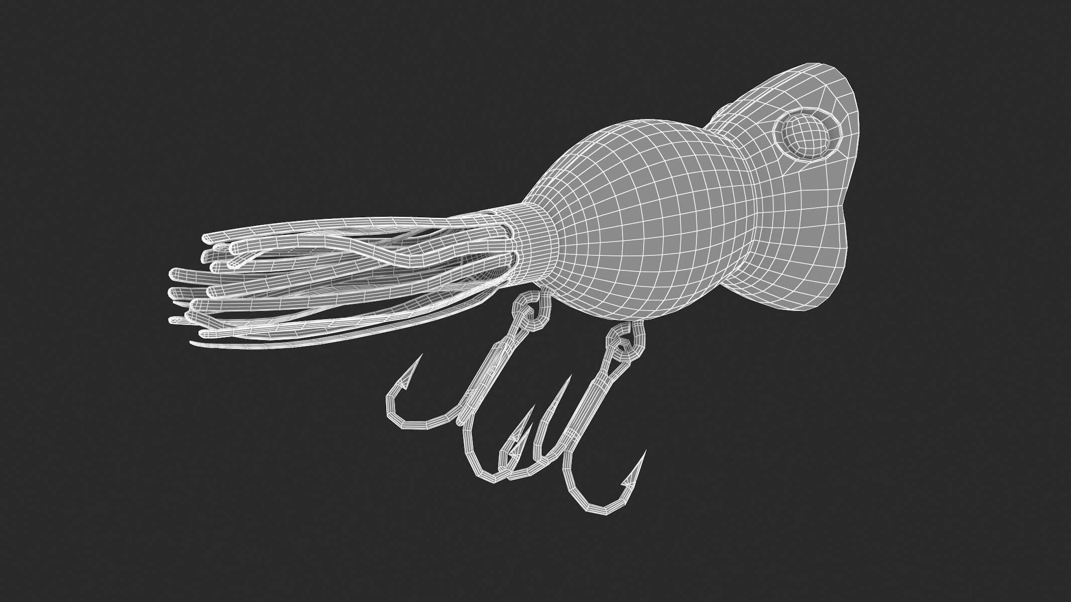 Arbogast Hula Popper Lure - 3D Model by frezzy