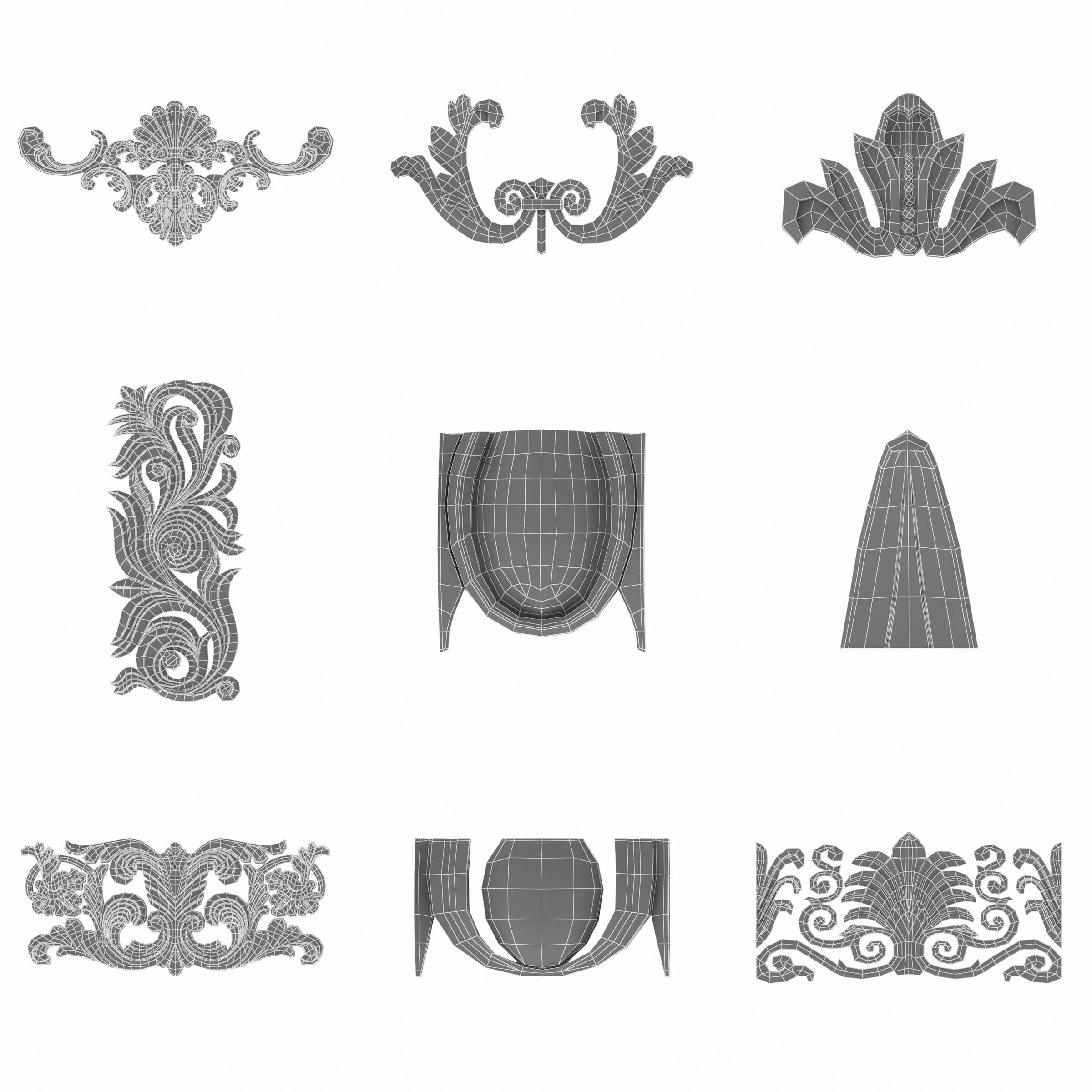 Architectural Classic Pattern Vol 2 - 3D Model by frezzy