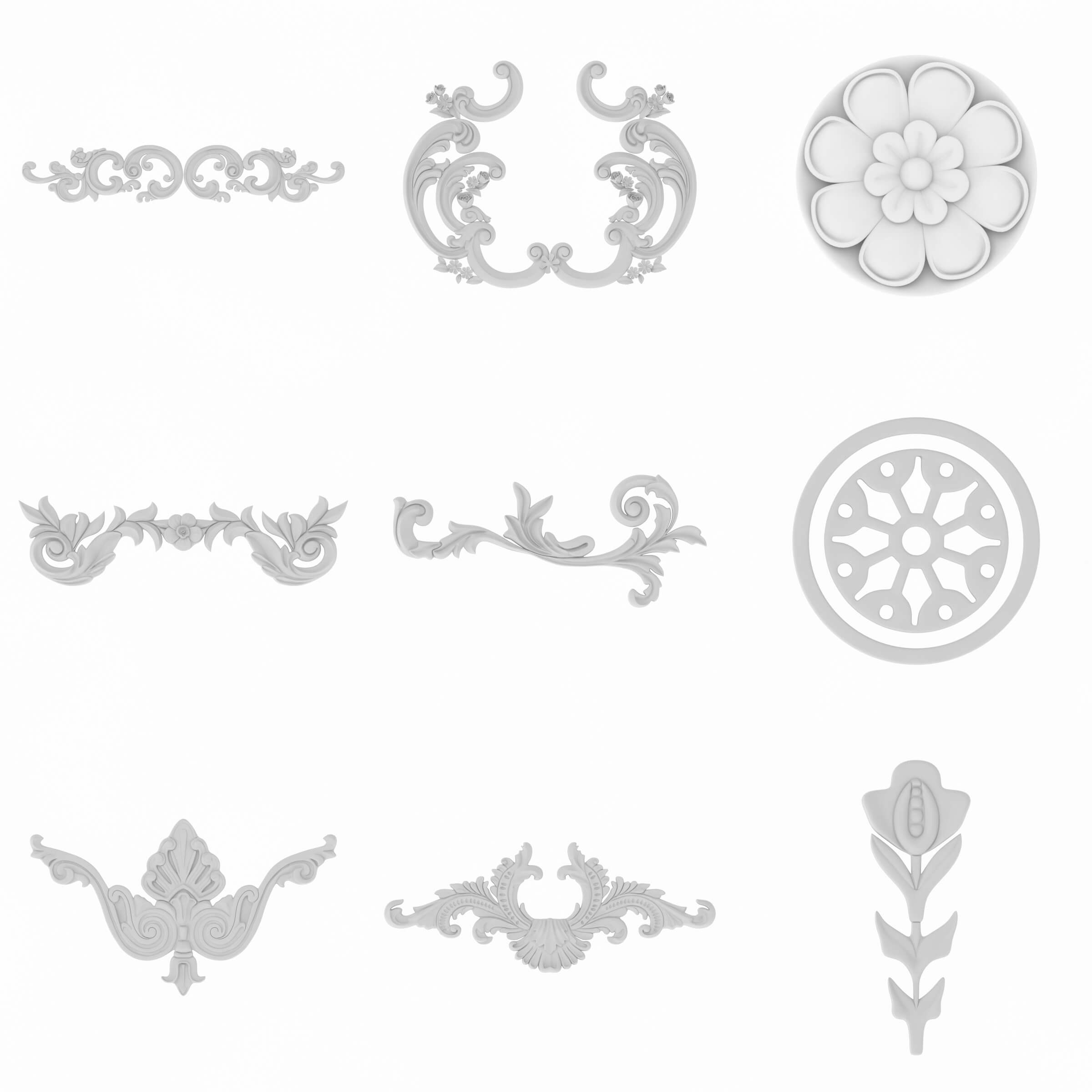 Architectural Classic Pattern Vol 2 - 3D Model by frezzy