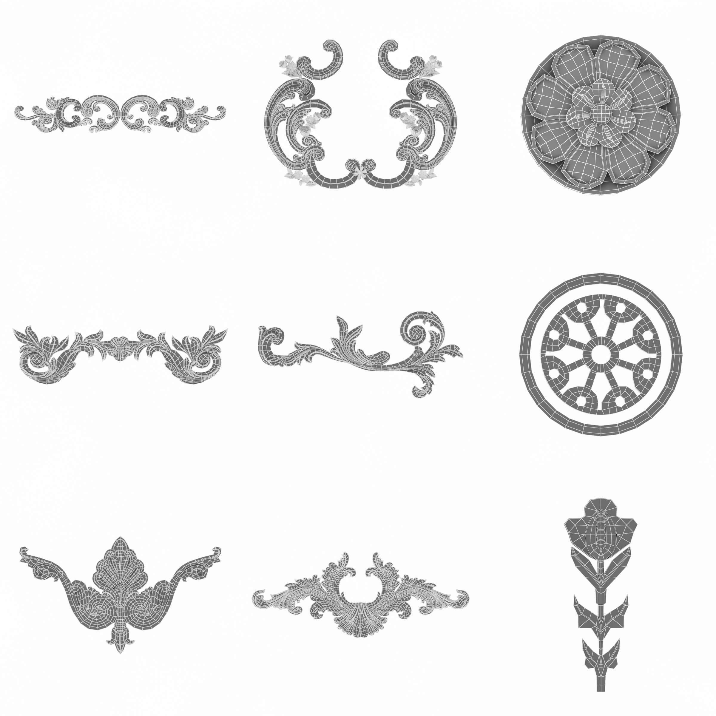 Architectural Classic Pattern Vol 2 - 3D Model by frezzy