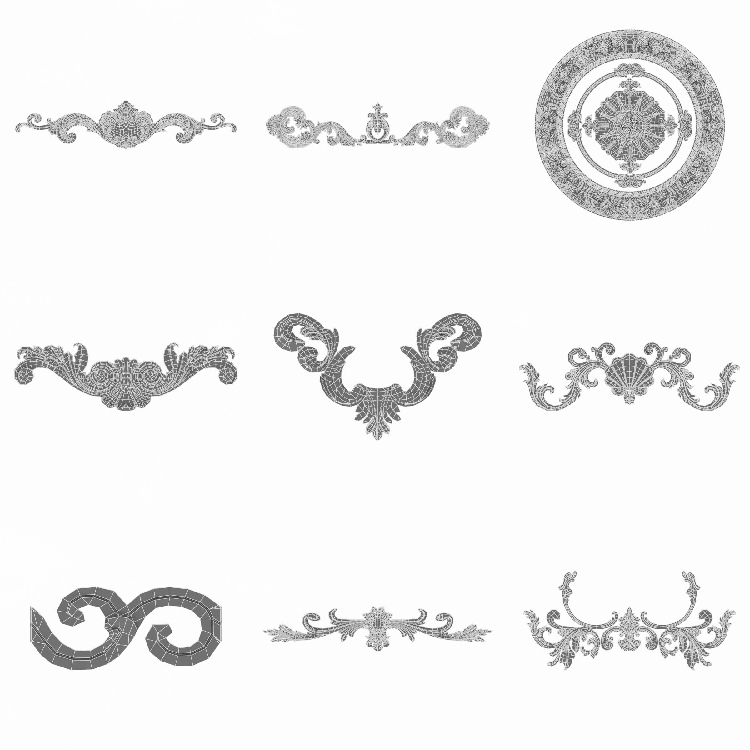 Architectural Classic Pattern Vol 2 - 3D Model by frezzy