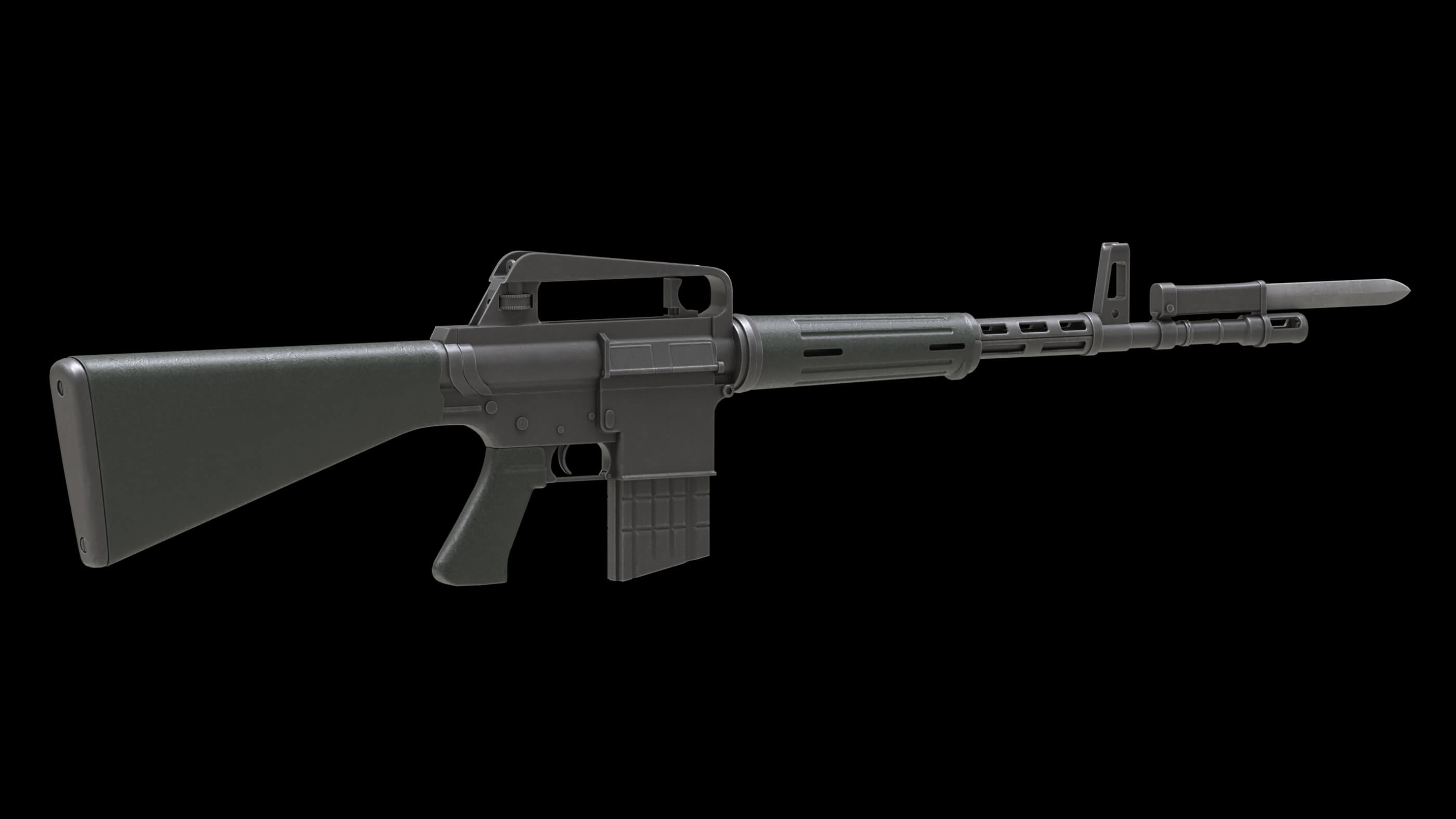 Armalite AR-10 3D Model by frezzy