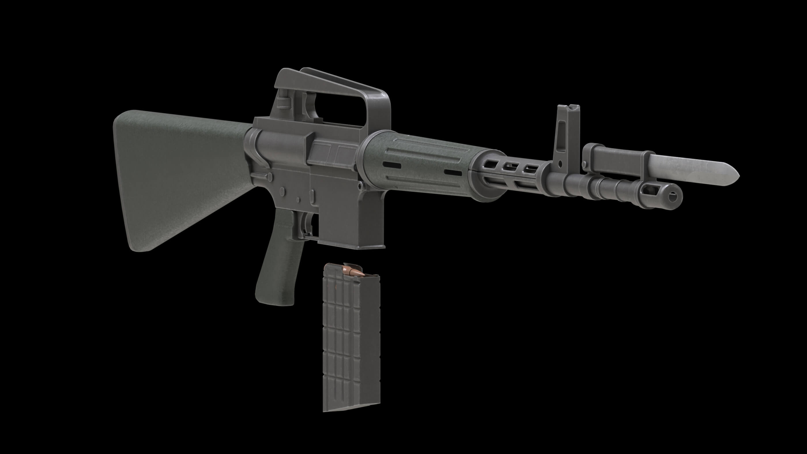 Armalite AR-10 3D Model by frezzy