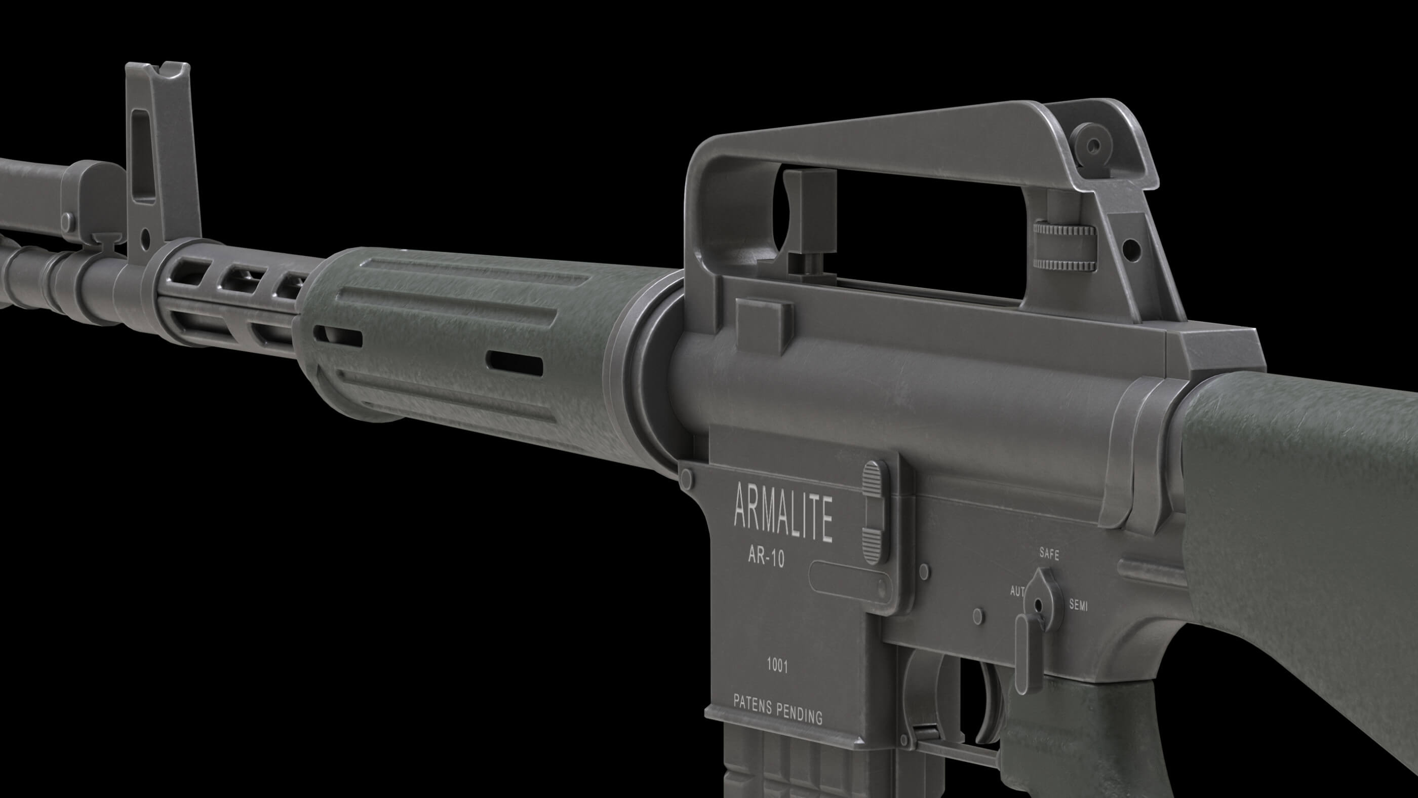 Armalite AR-10 3D Model by frezzy