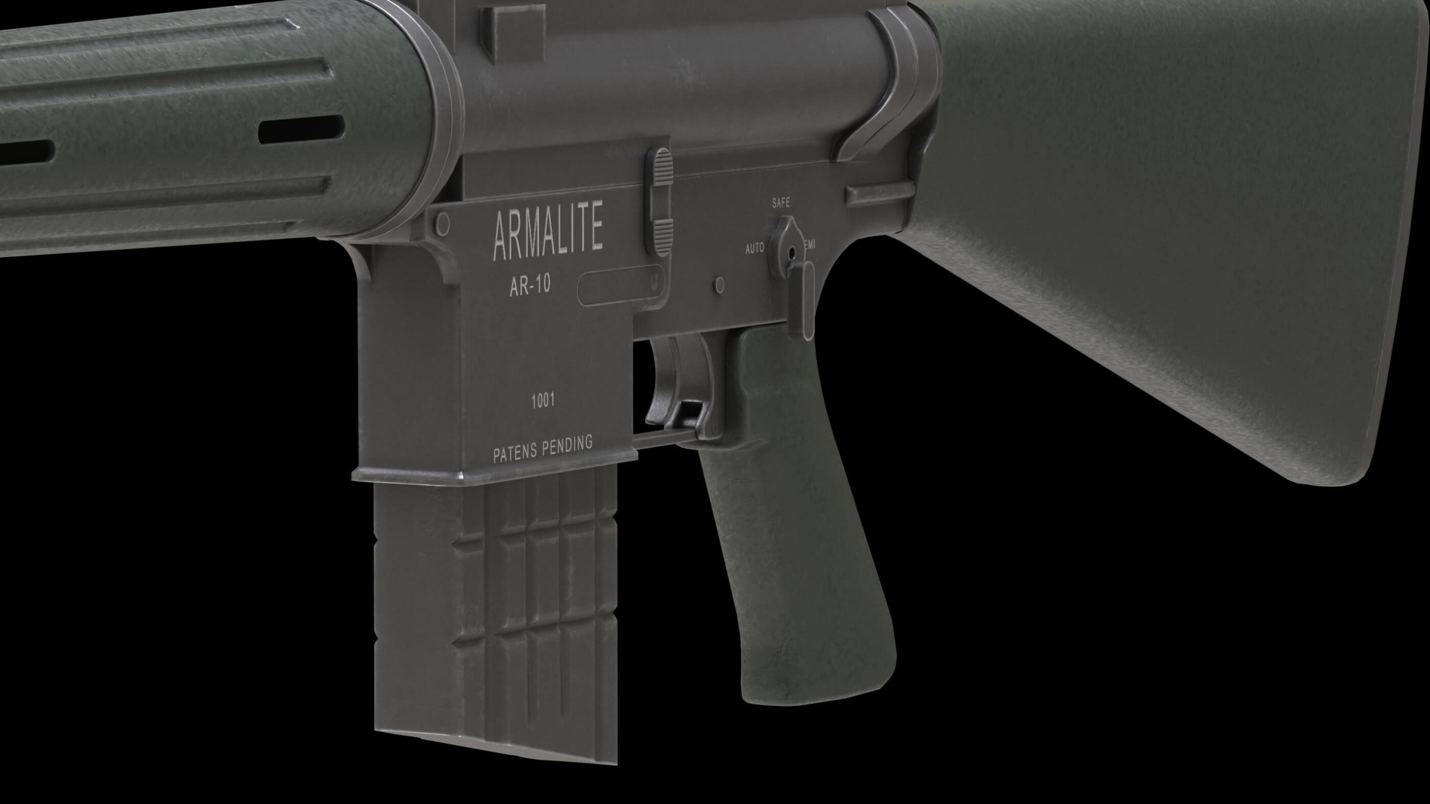 Armalite AR-10 3D Model by frezzy