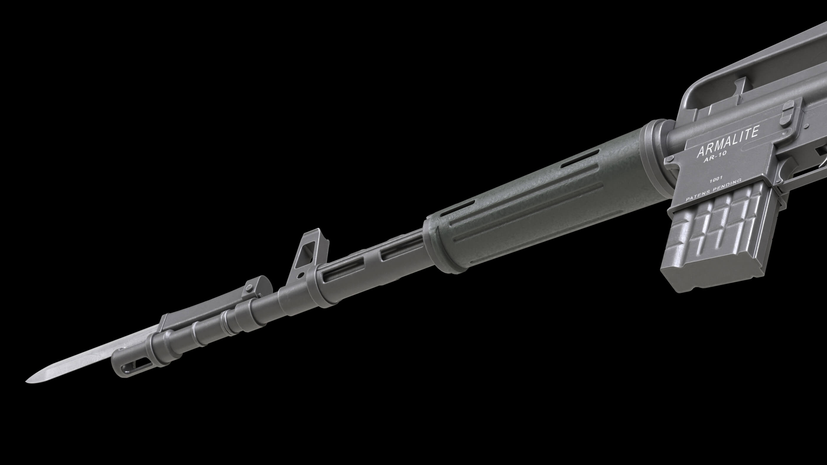 Armalite AR-10 3D Model by frezzy
