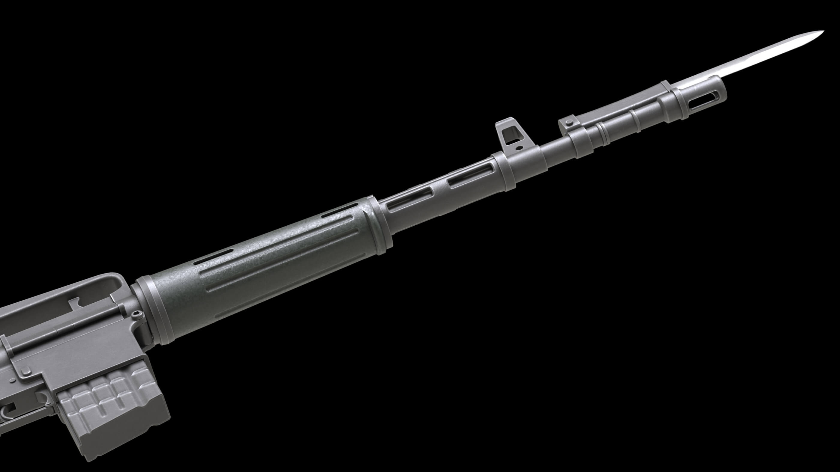 Armalite AR-10 3D Model by frezzy