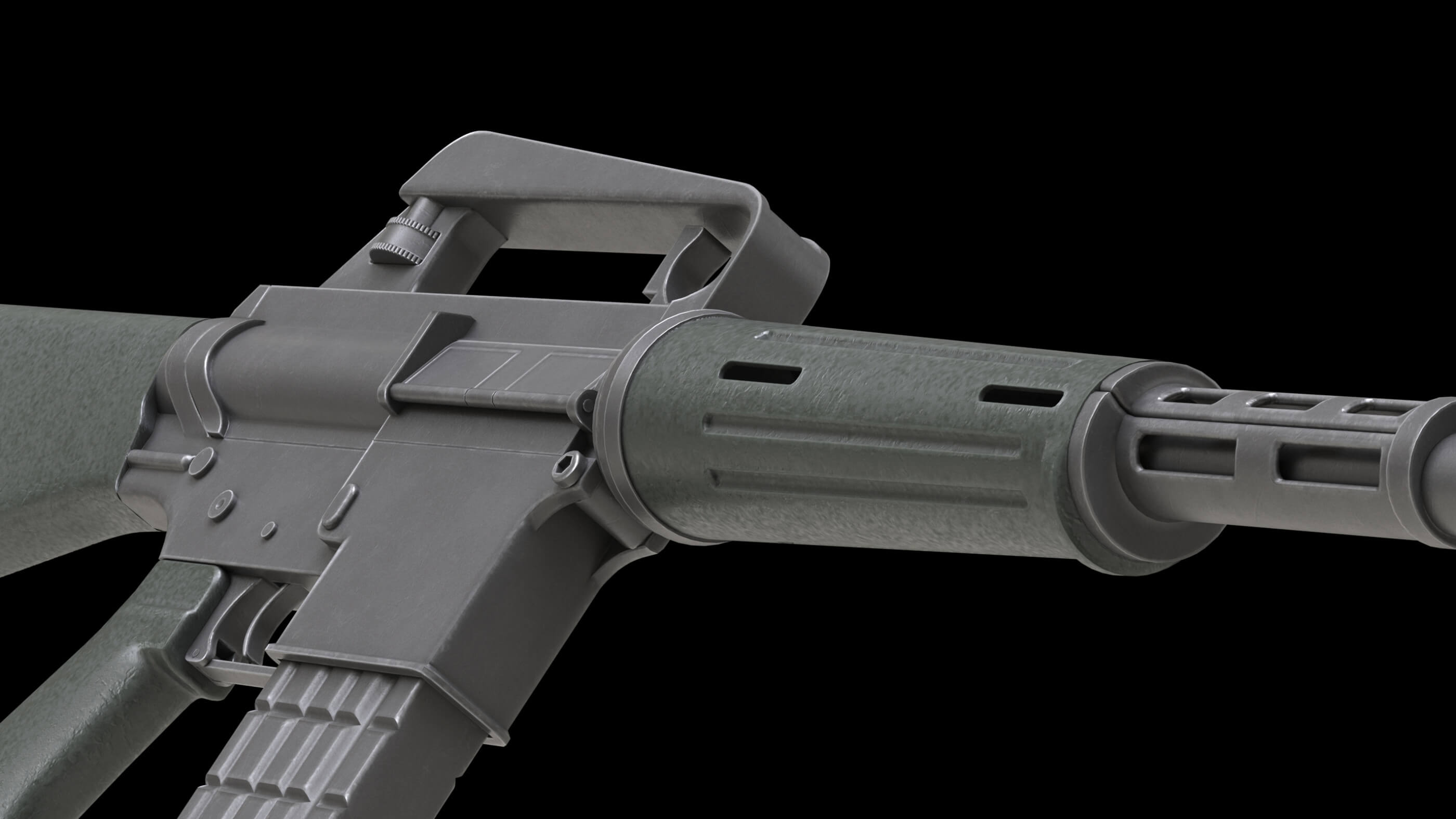 Armalite AR-10 3D Model by frezzy