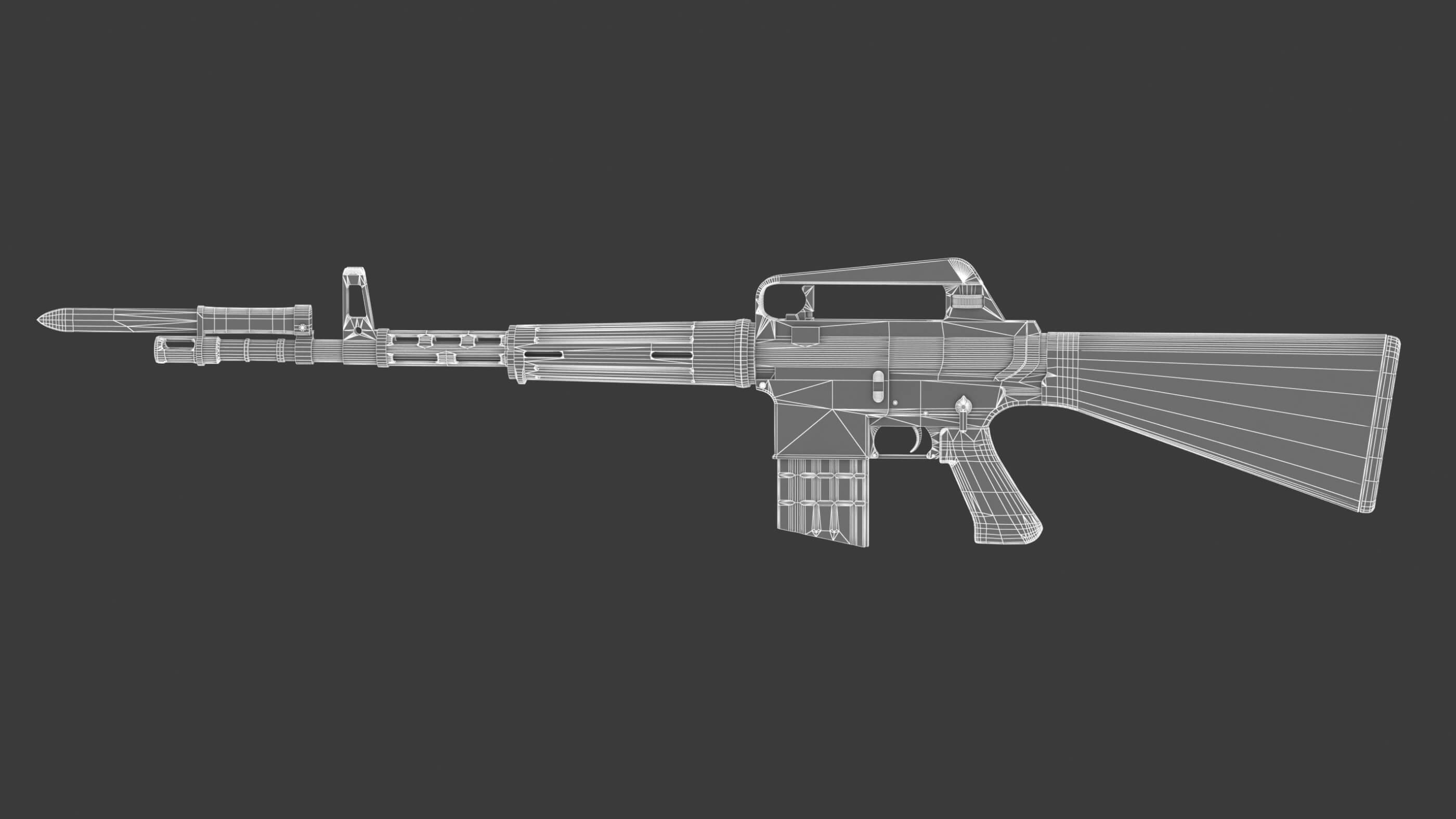 Armalite AR-10 3D Model by frezzy