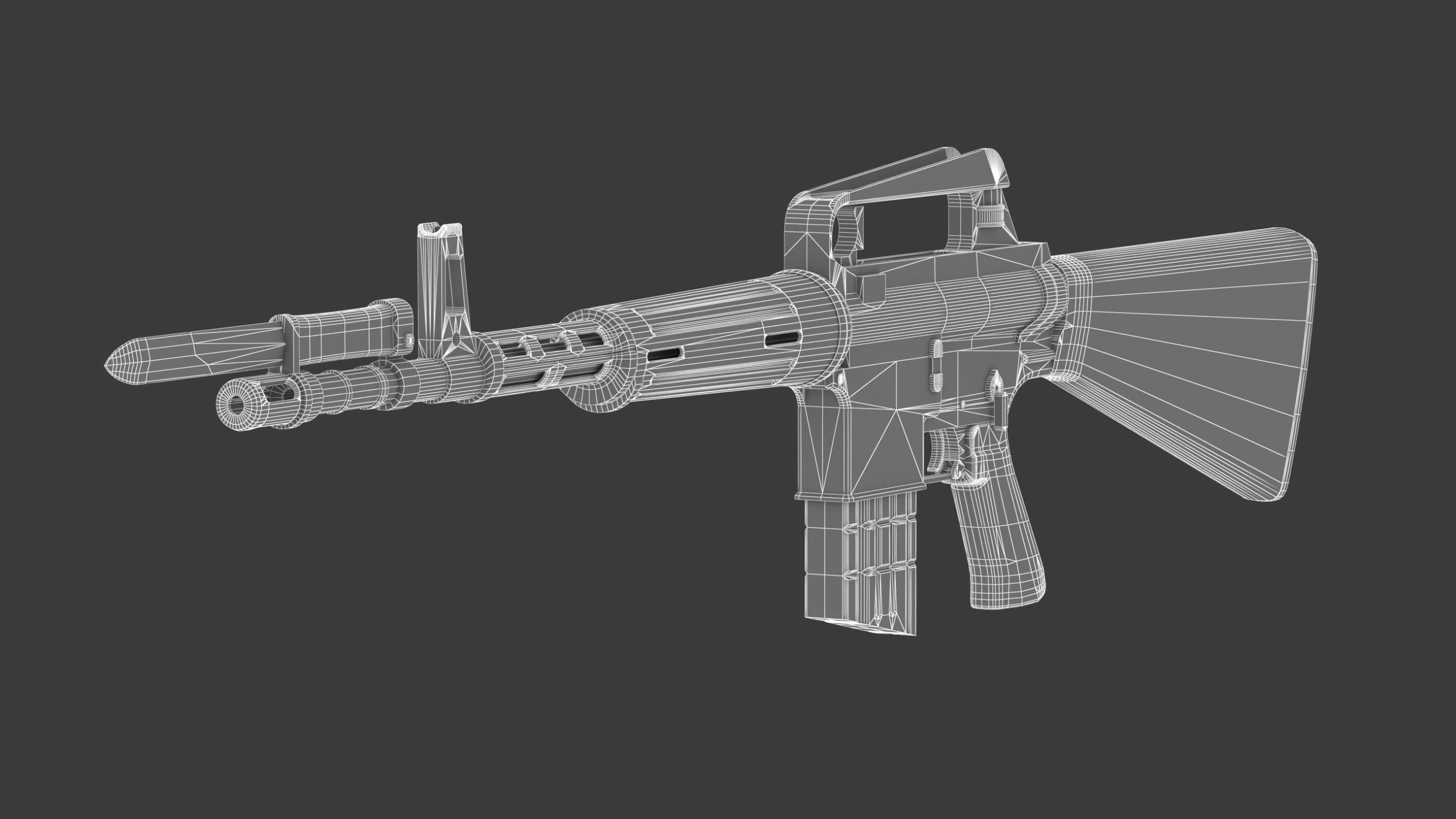 Armalite AR-10 3D Model by frezzy