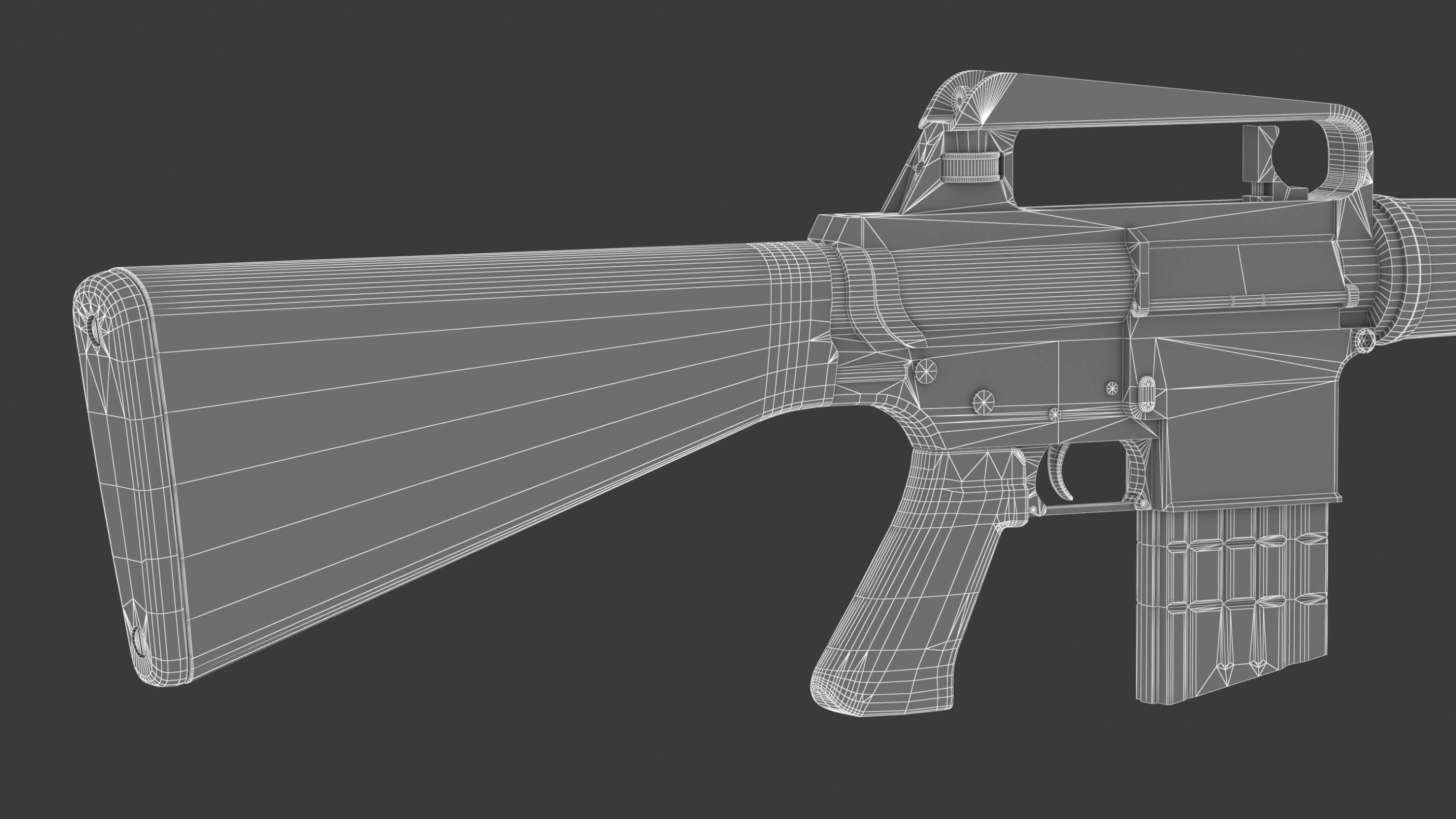 Armalite AR-10 3D Model by frezzy
