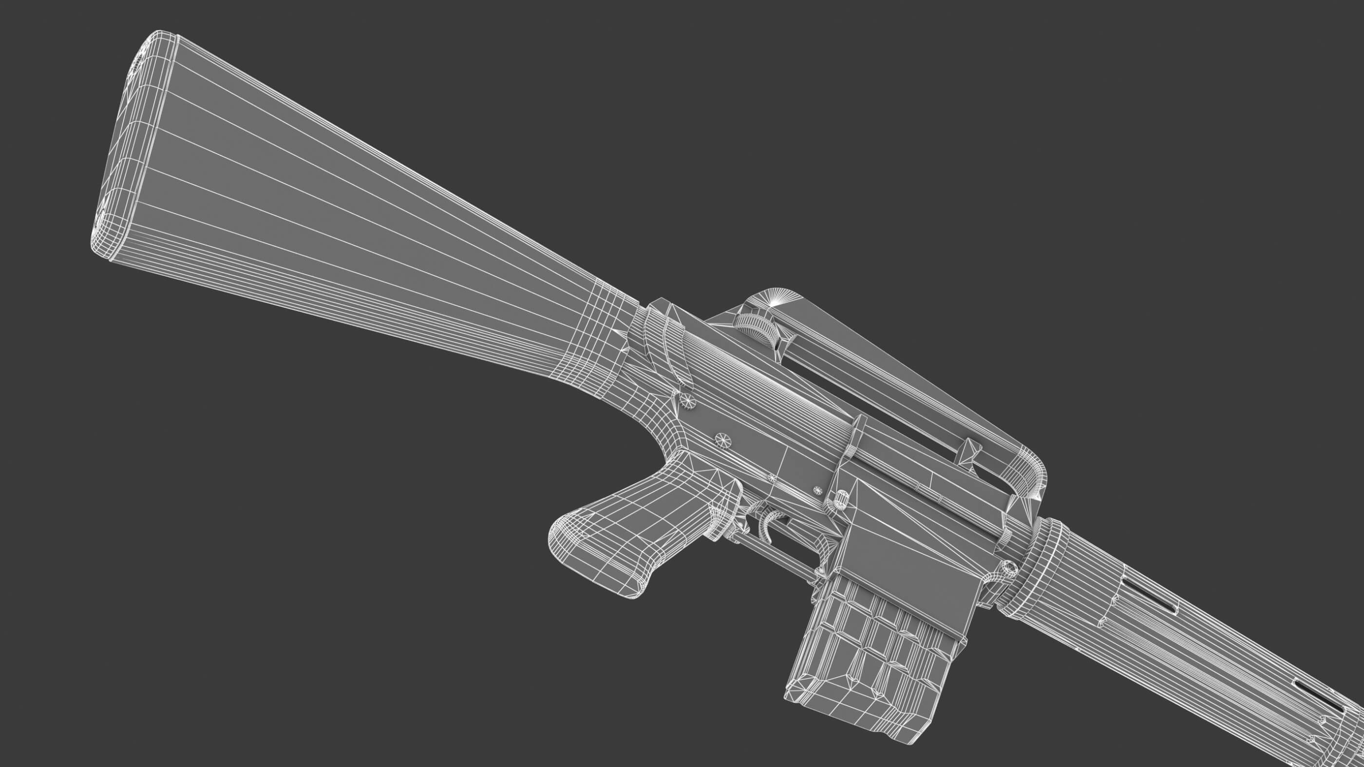 Armalite AR-10 3D Model by frezzy