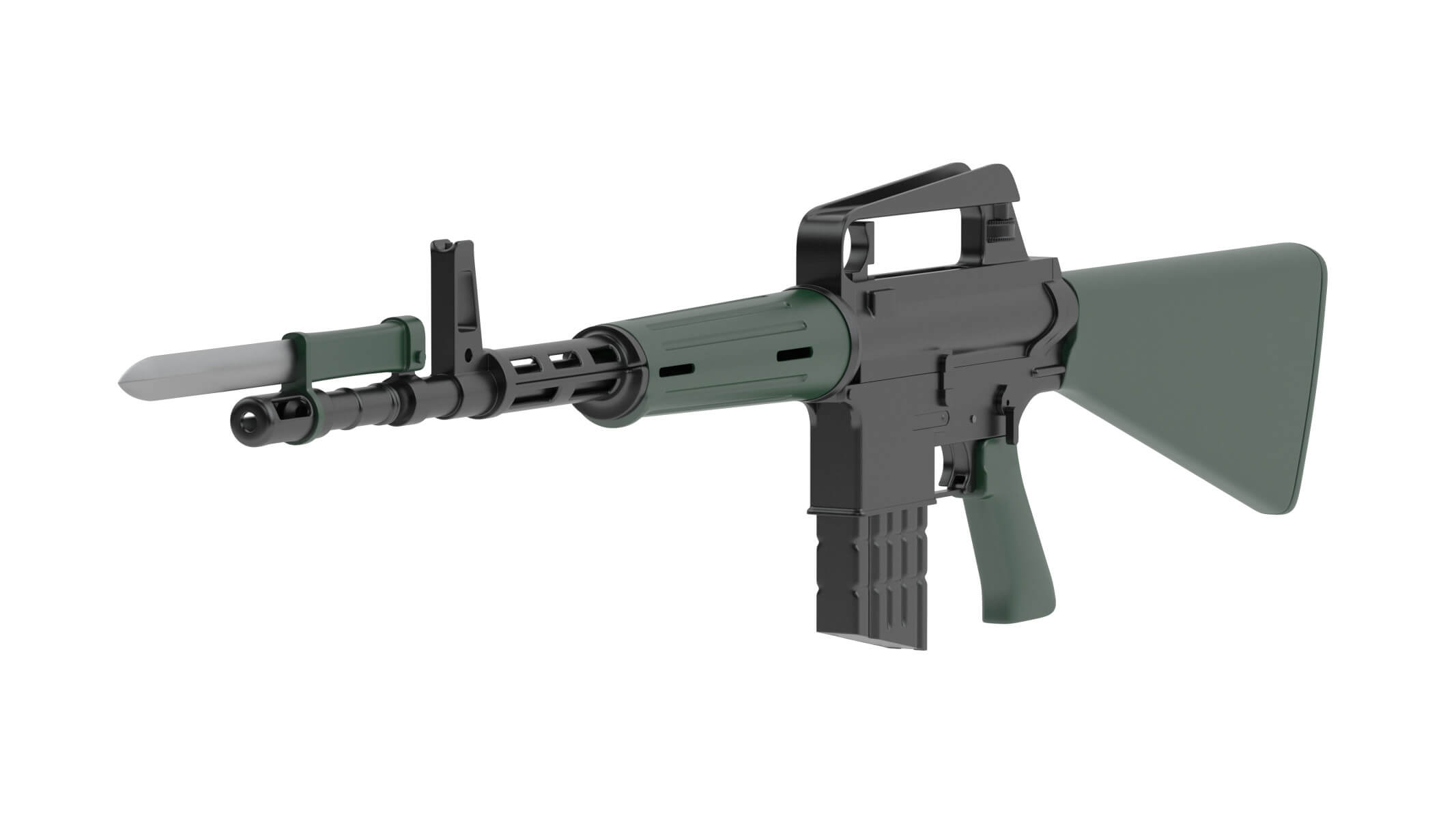 Armalite AR-10 3D Model by frezzy