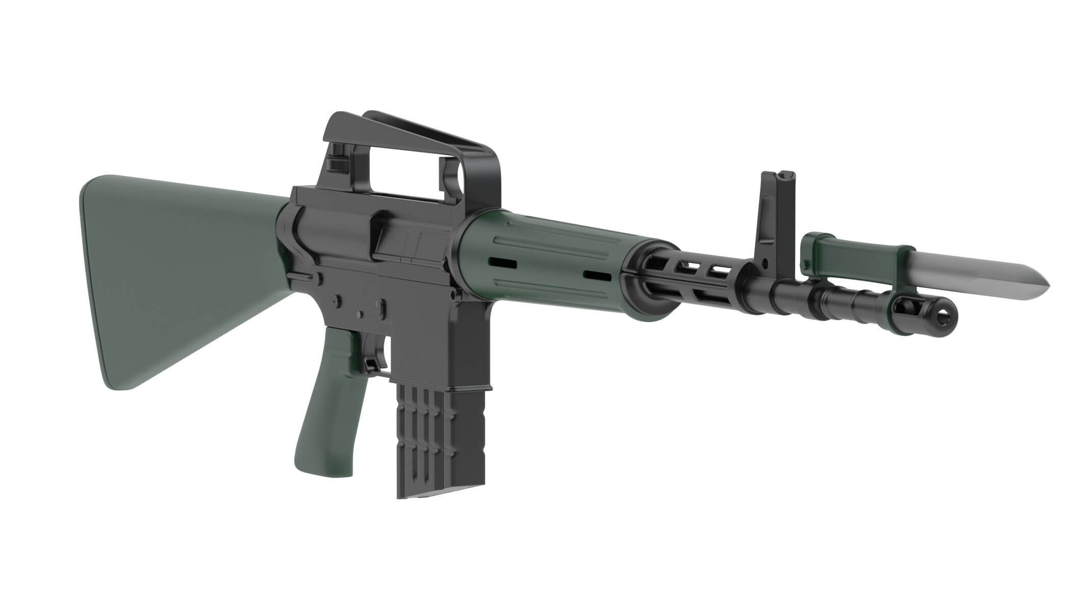 Armalite AR-10 3D Model by frezzy