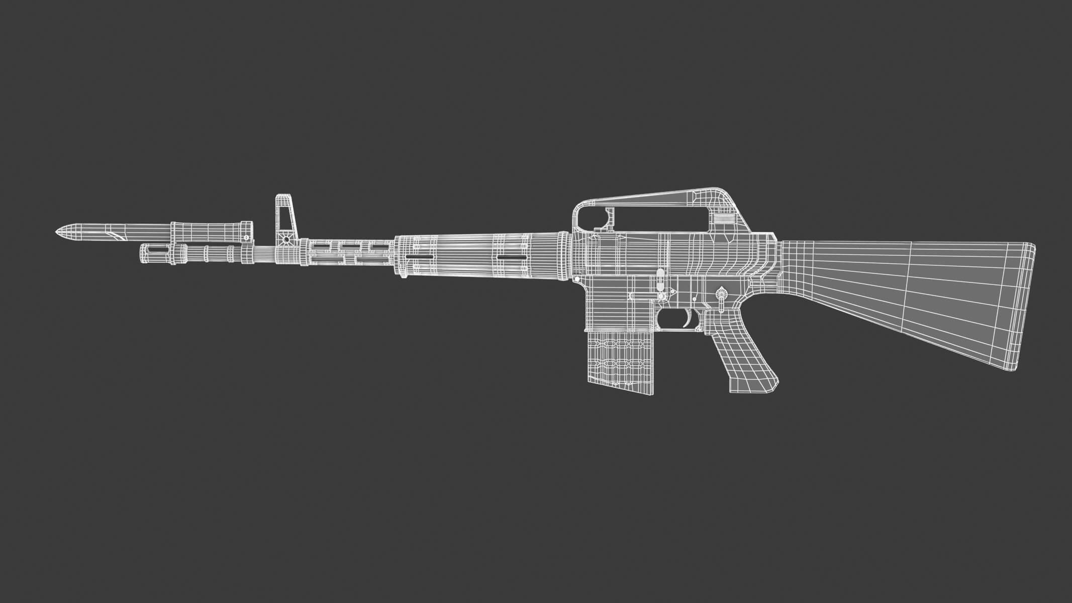 Armalite AR-10 3D Model by frezzy