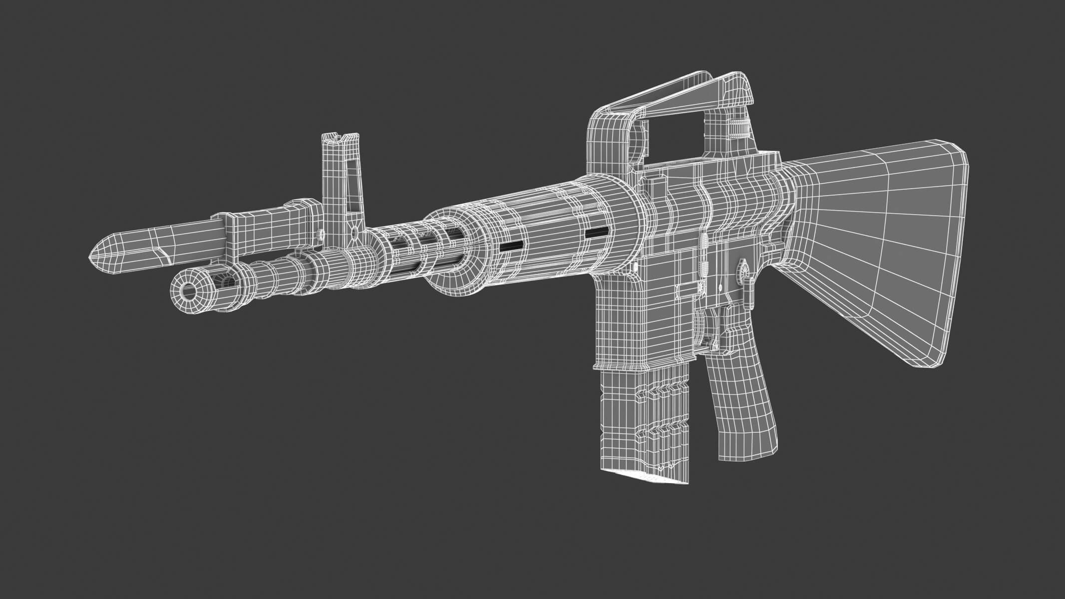 Armalite AR-10 3D Model by frezzy