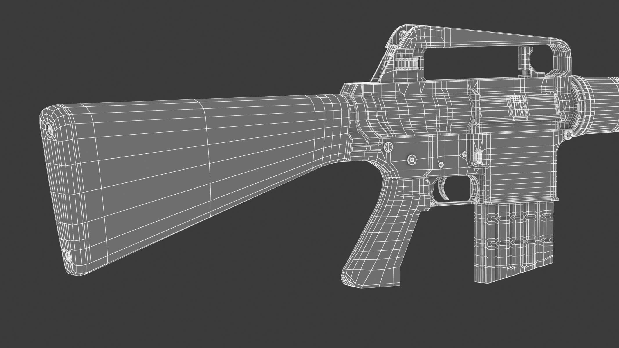 Armalite AR-10 3D Model by frezzy