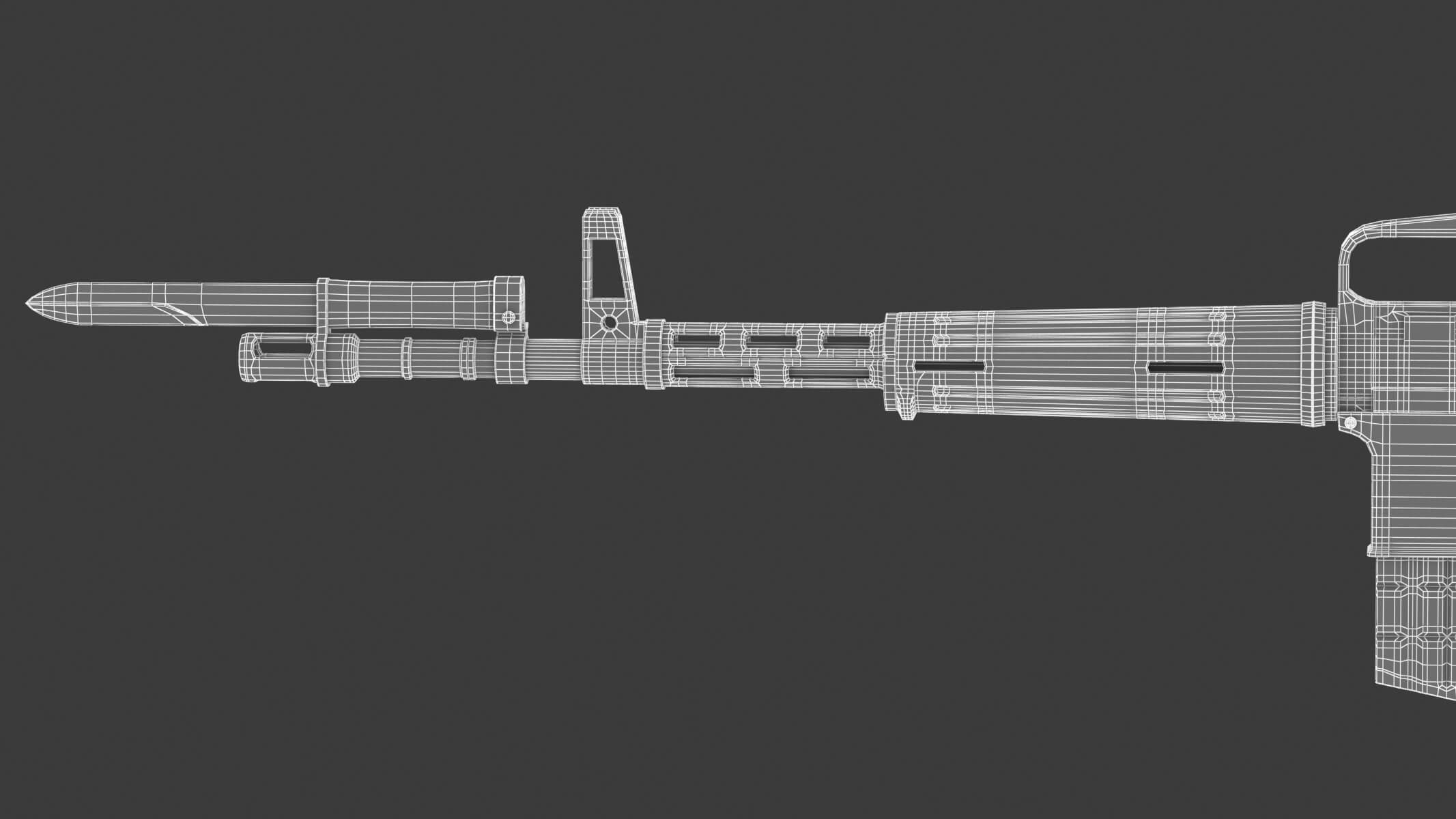 Armalite AR-10 3D Model by frezzy