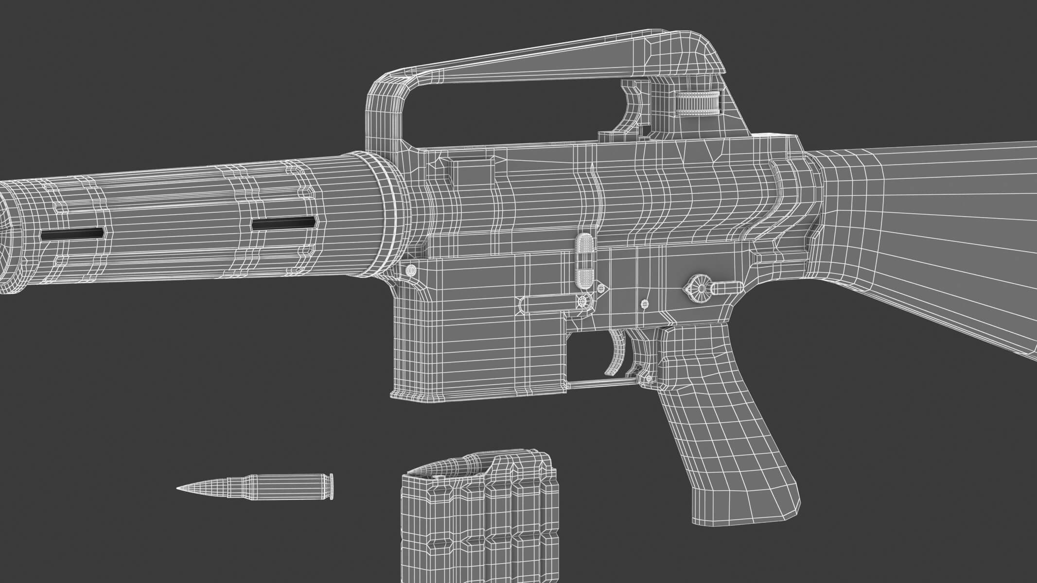 Armalite AR-10 3D Model by frezzy
