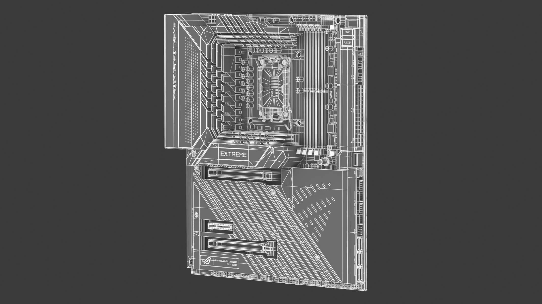 ASUS Rog Maximus Z790 Extreme Motherboard - 3D Model by frezzy