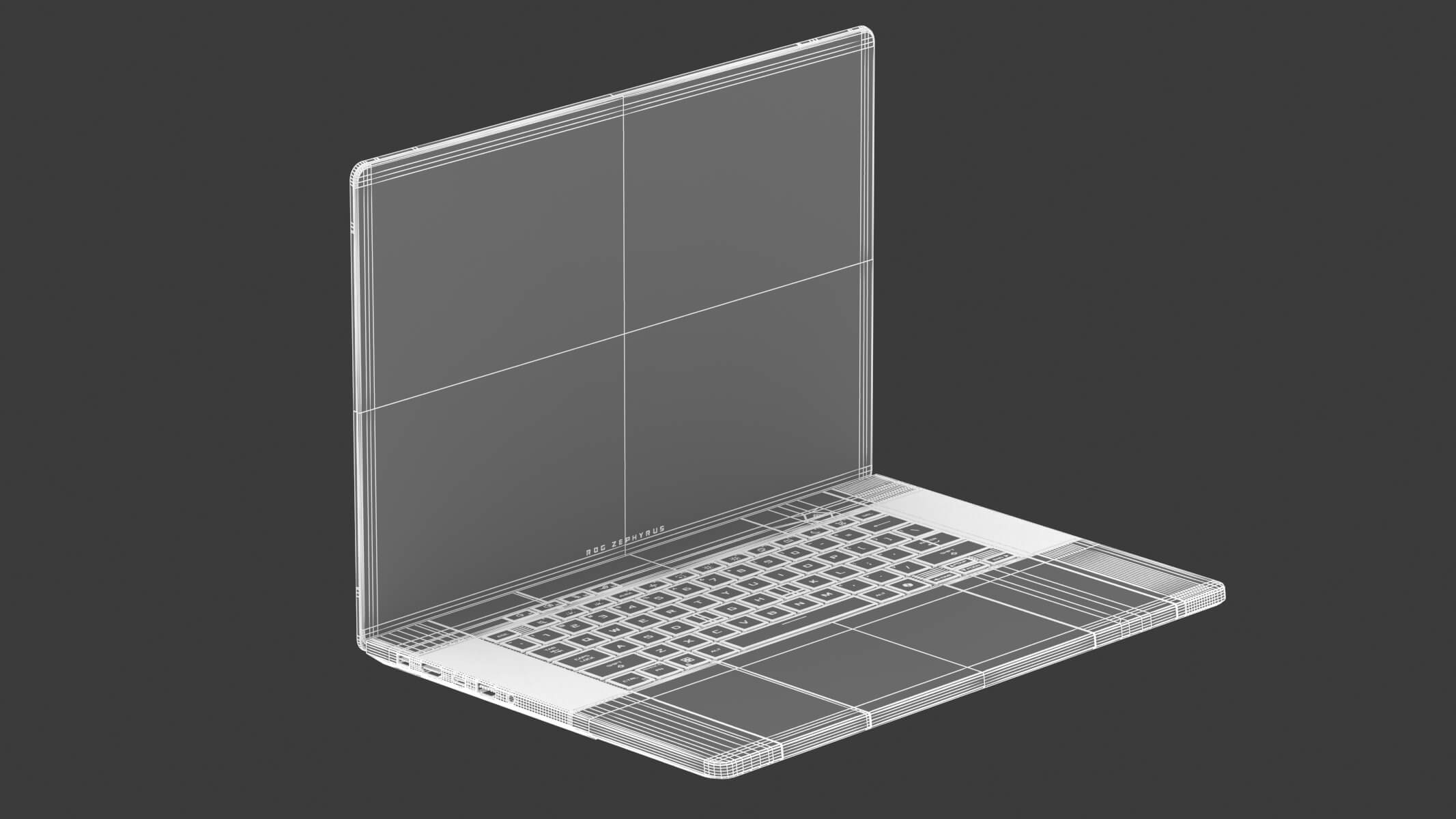 ASUS Rog Zephyrus G16 GA605 Gray - 3D Model by frezzy