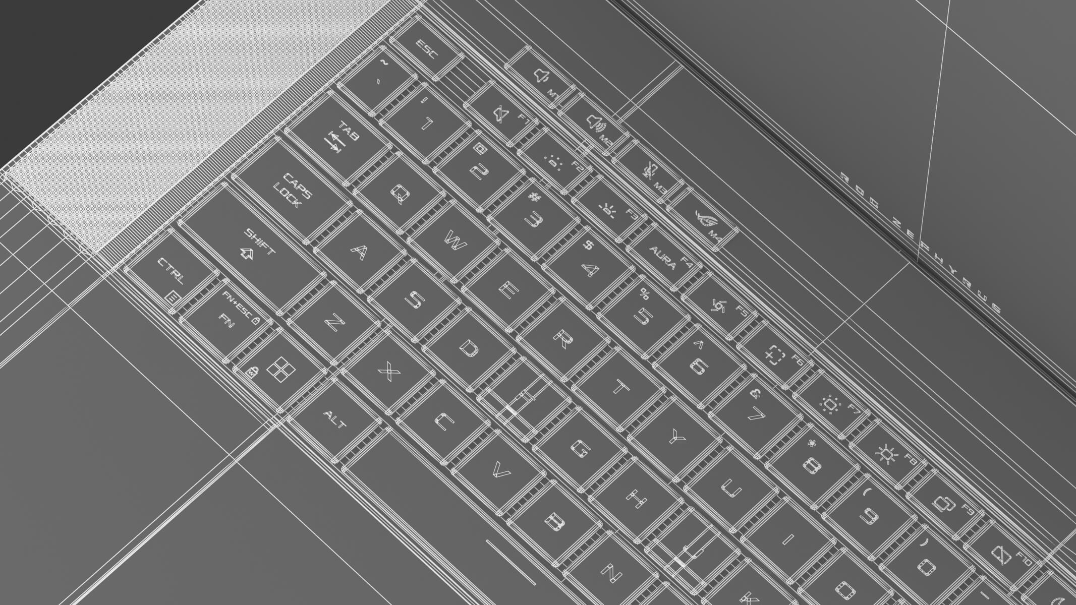 ASUS Rog Zephyrus G16 GA605 Gray - 3D Model by frezzy