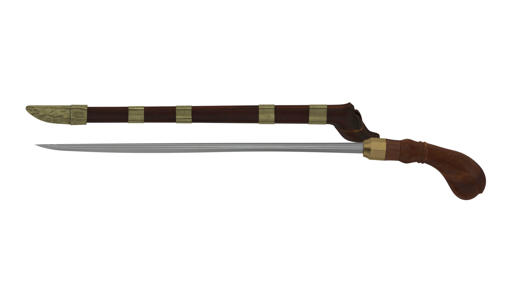 Badik Sword - 3D Model by frezzy