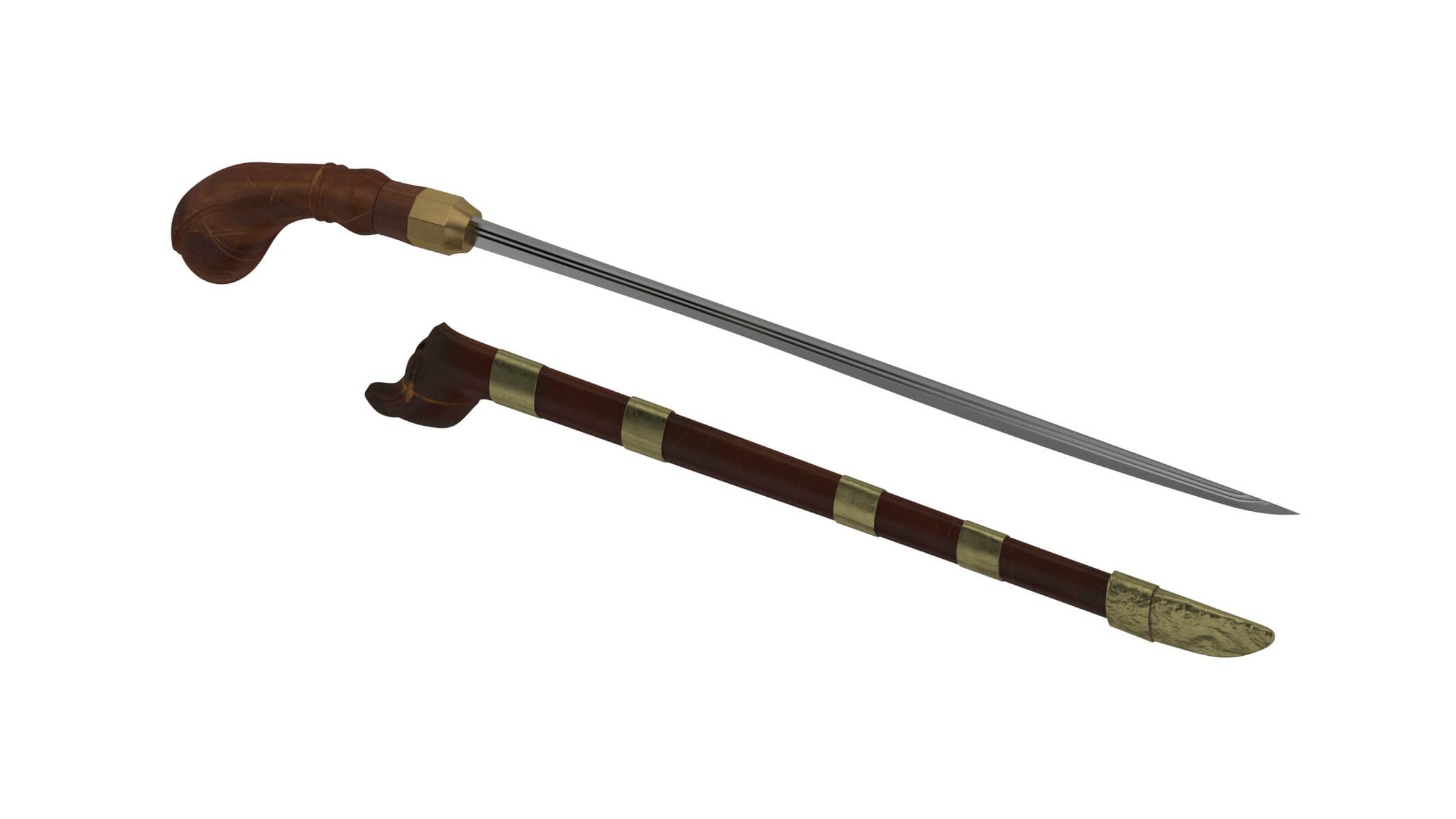Badik Sword - 3D Model by frezzy
