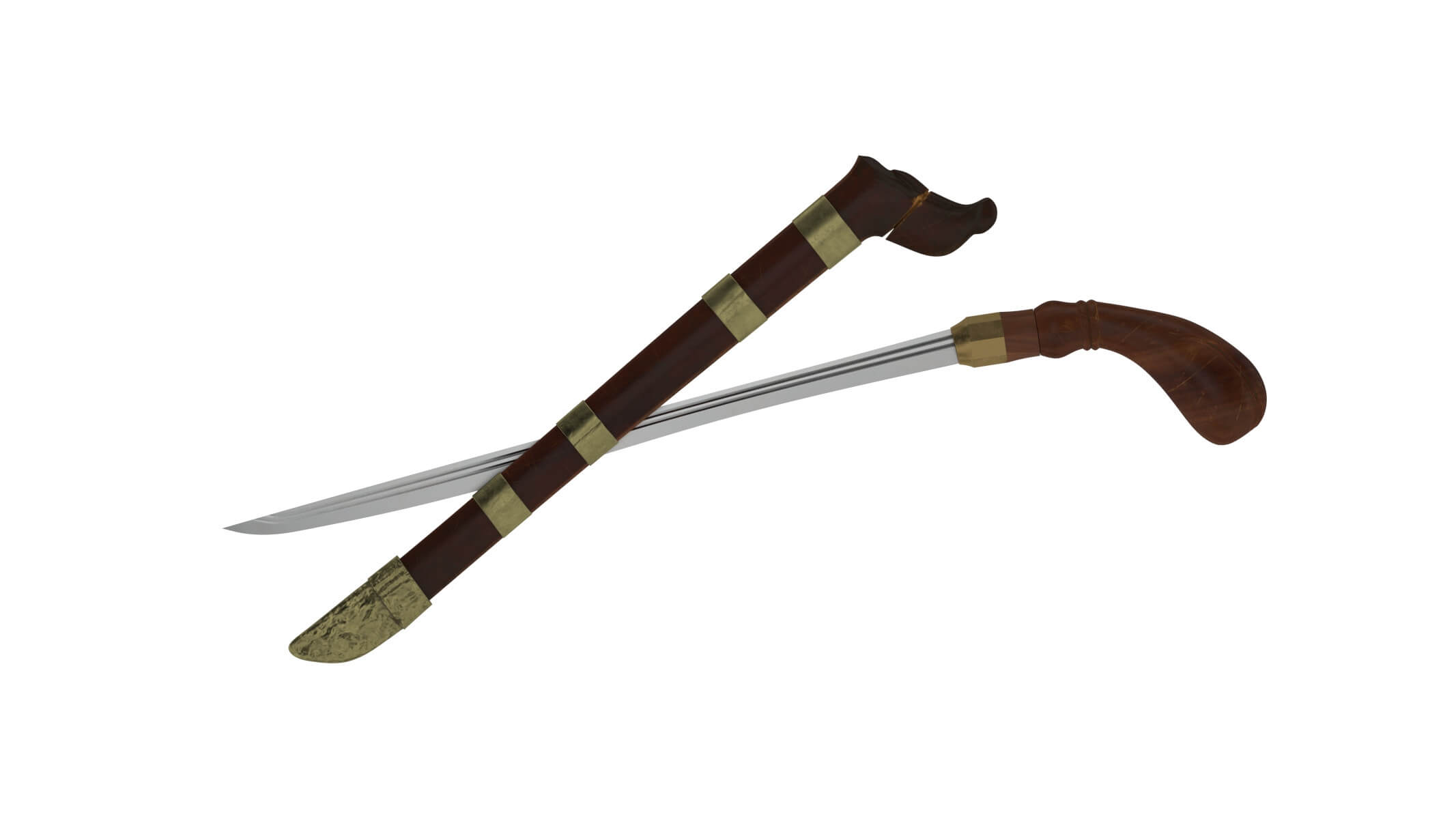 Badik Sword - 3D Model by frezzy