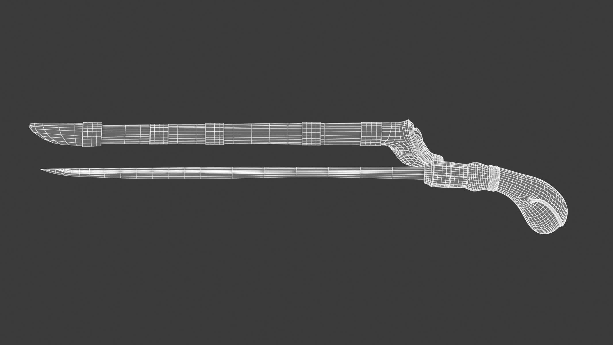 Badik Sword - 3D Model by frezzy