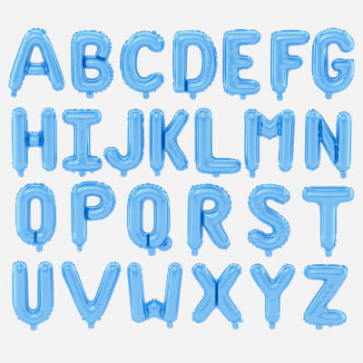 Balloon Alphabet Blue - 3D Model by frezzy