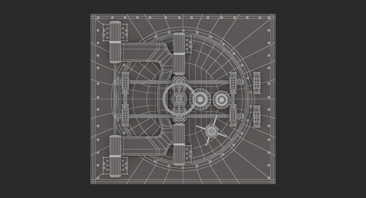 Bank Vault Door - 3D Model by frezzy