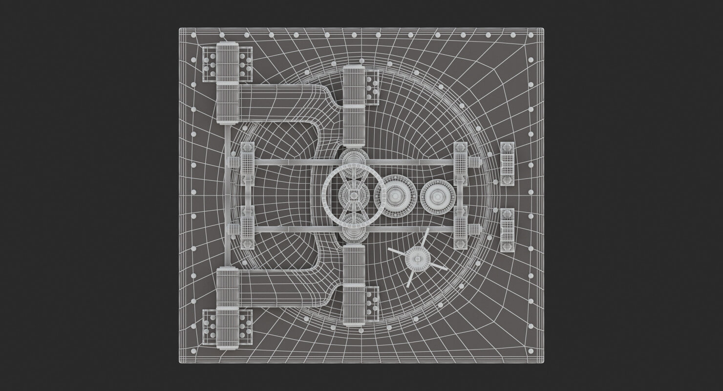 Bank Vault Door - 3D Model by frezzy