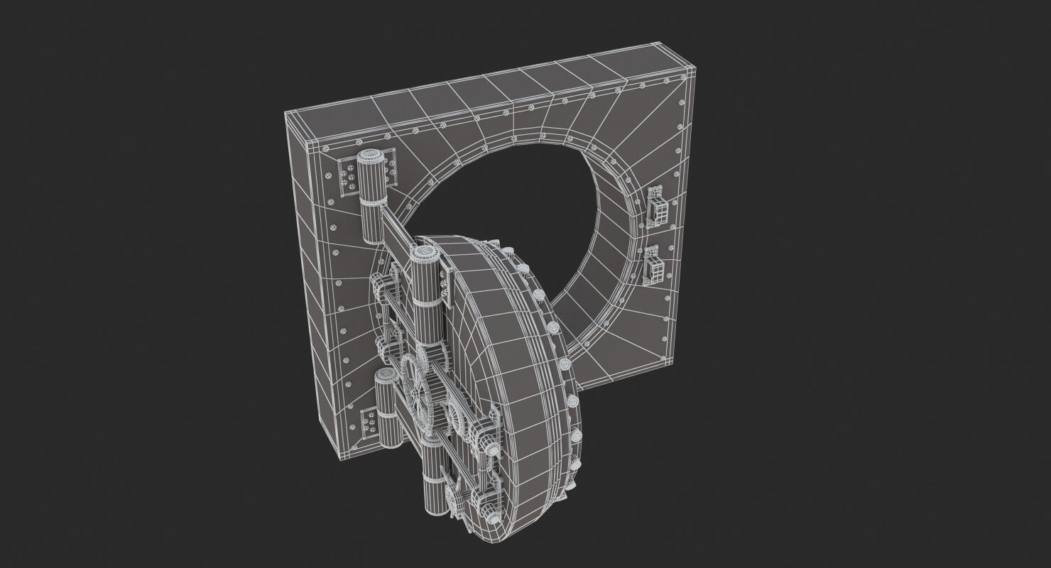 Bank Vault Door - 3D Model by frezzy