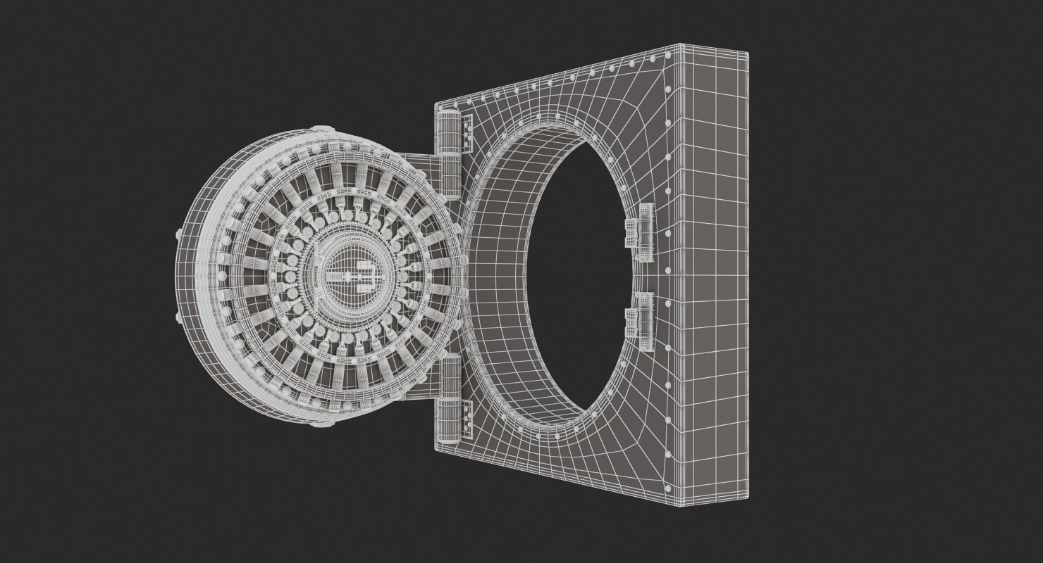 Bank Vault Door - 3D Model by frezzy