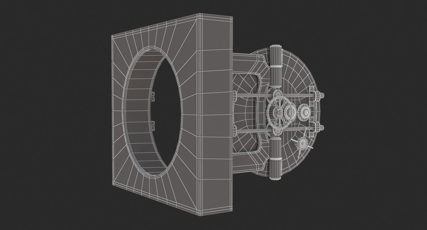 Bank Vault Door - 3D Model by frezzy