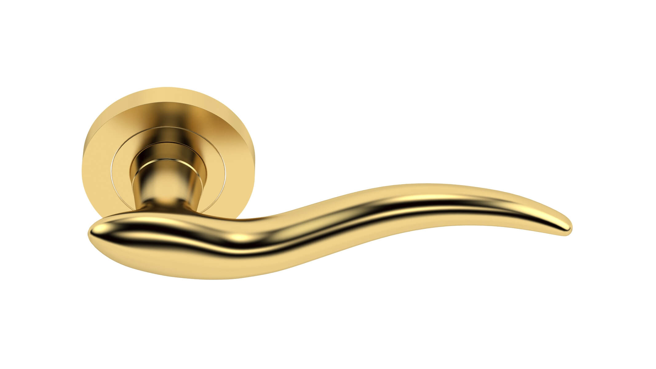 Barcelona Door Handle Brass - 3D Model by frezzy