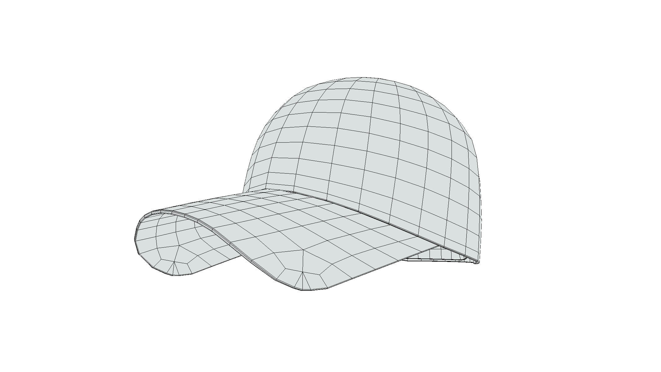 Baseball Hat Low Poly - 3D Model by frezzy