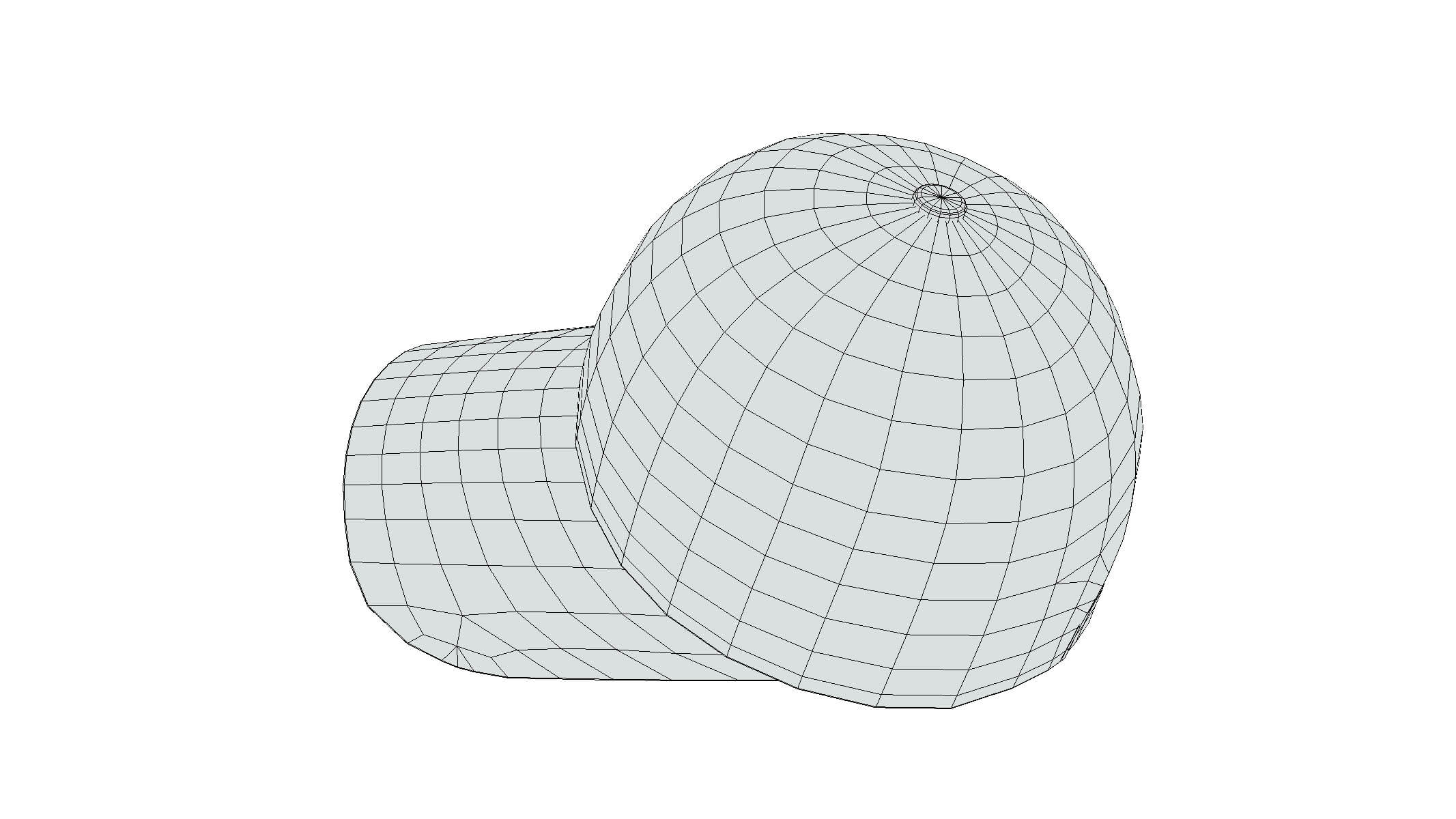 Baseball Hat Low Poly - 3D Model by frezzy