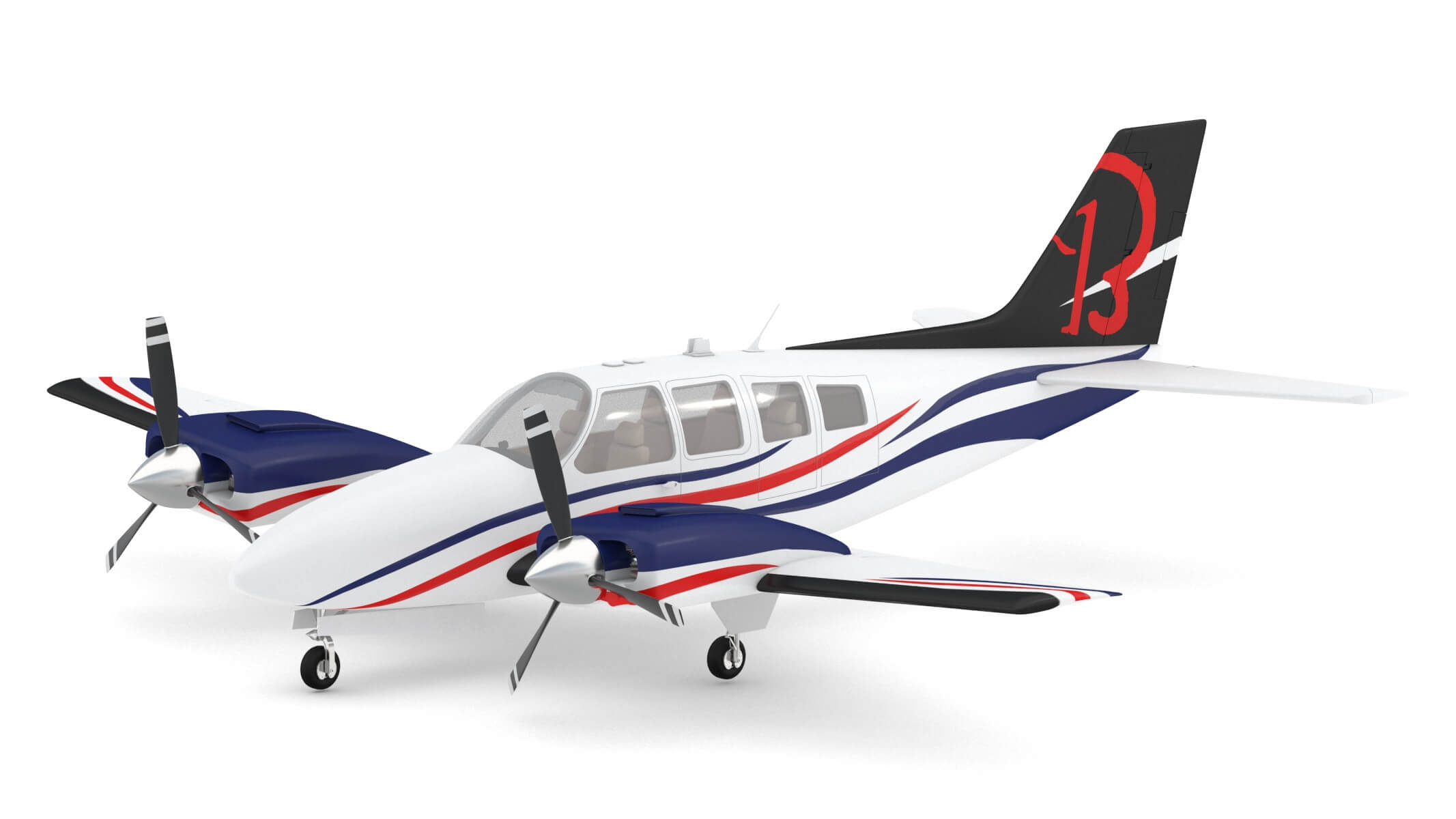 Beechcraft Baron G58 - 3D Model by frezzy