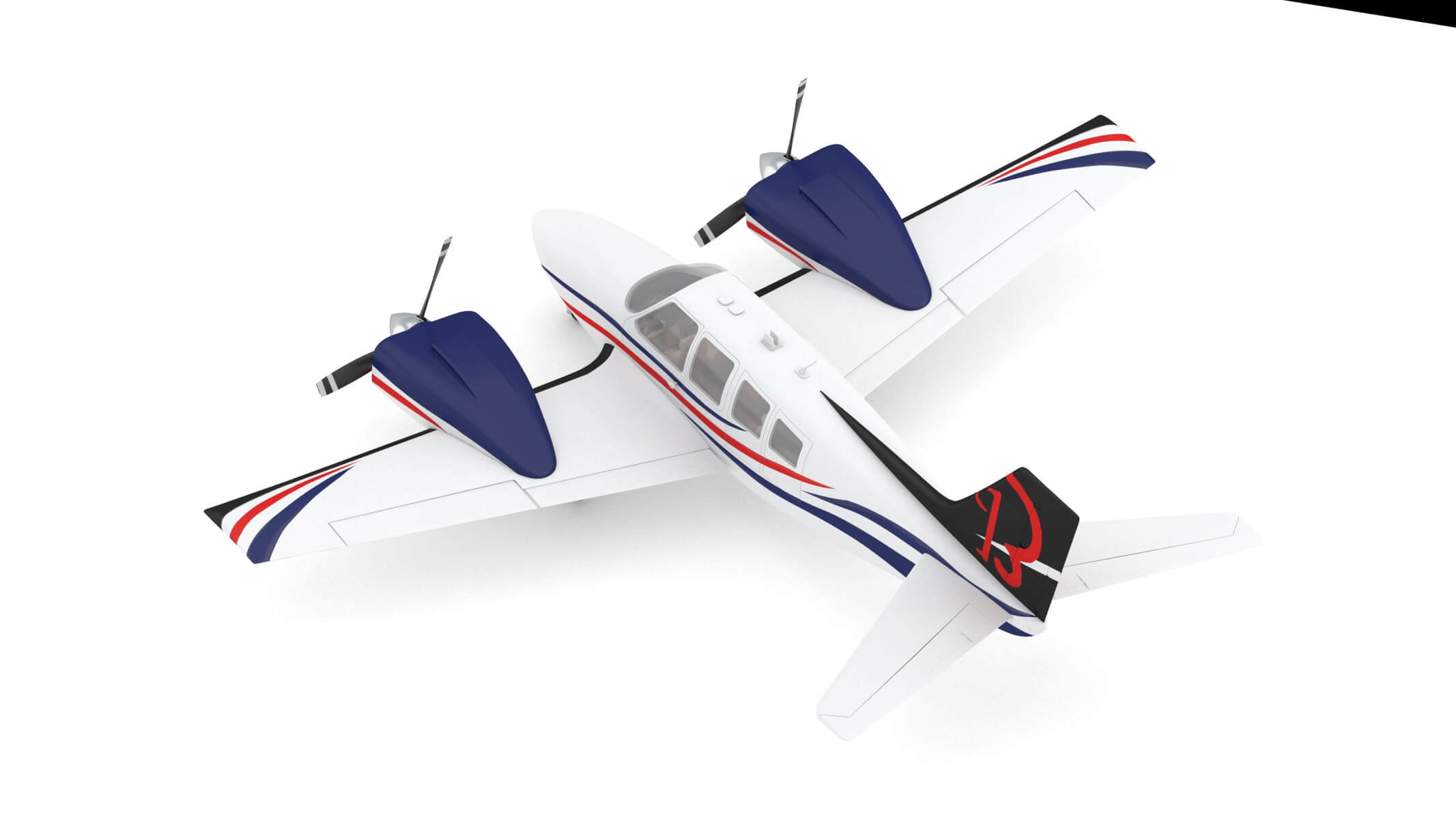 Beechcraft Baron G58 - 3D Model by frezzy