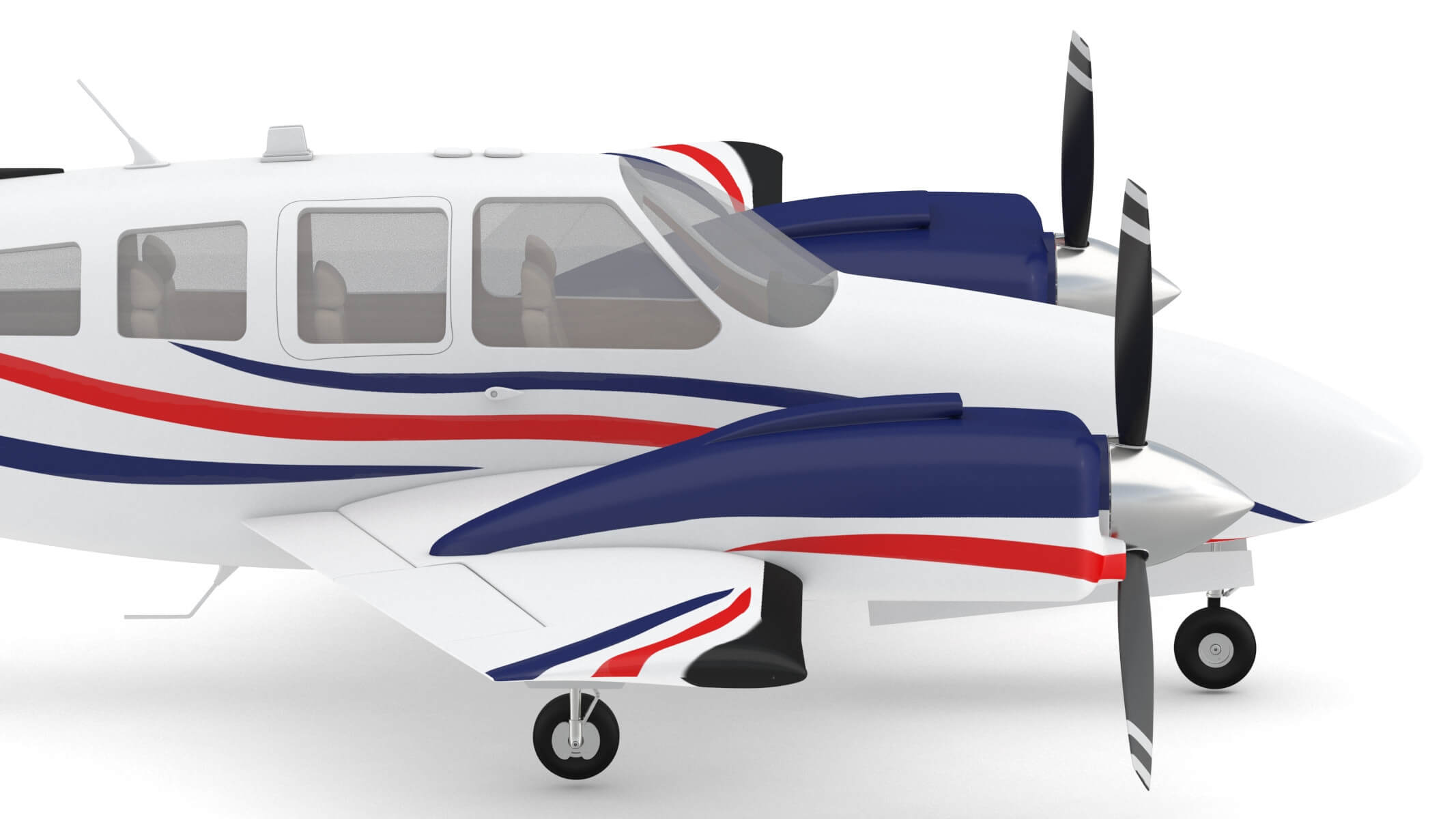 Beechcraft Baron G58 - 3D Model by frezzy