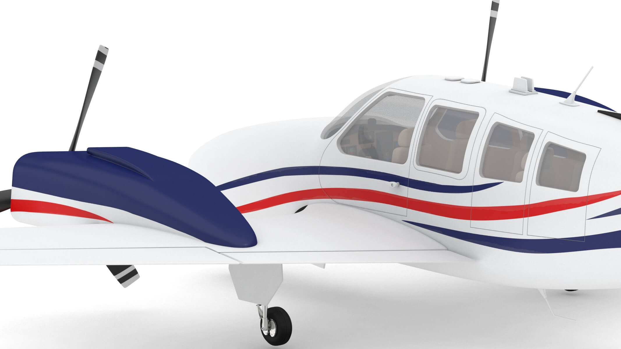 Beechcraft Baron G58 - 3D Model by frezzy