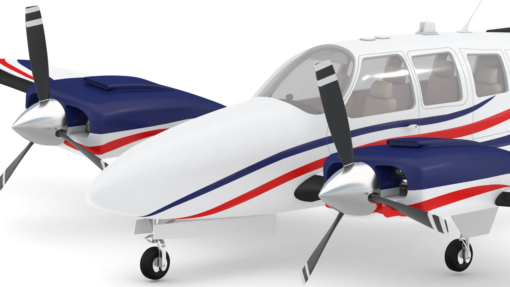 Beechcraft Baron G58 - 3D Model by frezzy